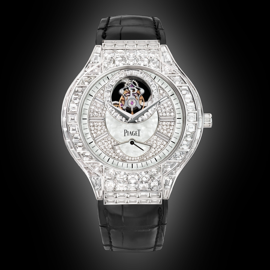 Piaget Polo 38148 Paved Dial, White Gold, 44.0 mm, Tourbillon