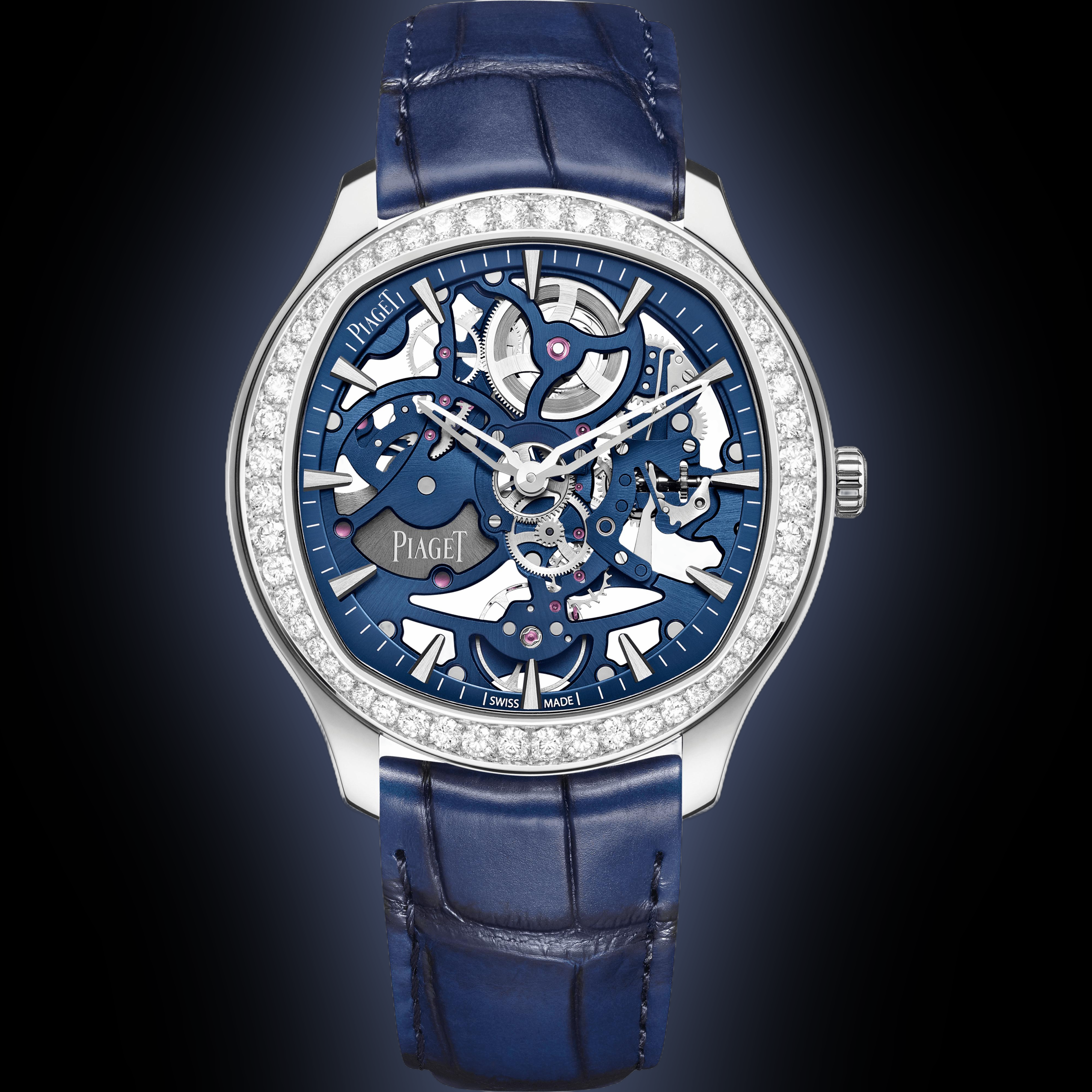 Piaget Polo 46010 Blue Dial, Gold, 42.0 mm, Skeleton