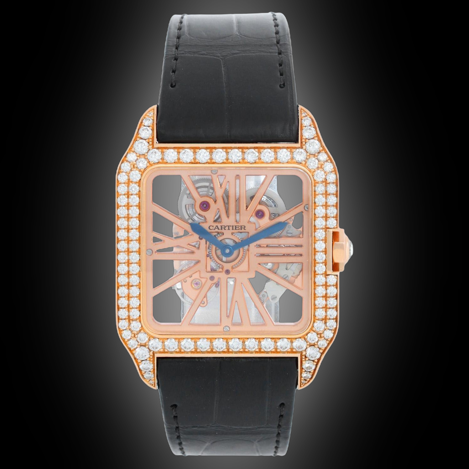 Cartier Santos Dumont HPI00587 Skeleton Dial, 18kt Pink Gold, 54.9 mm ...