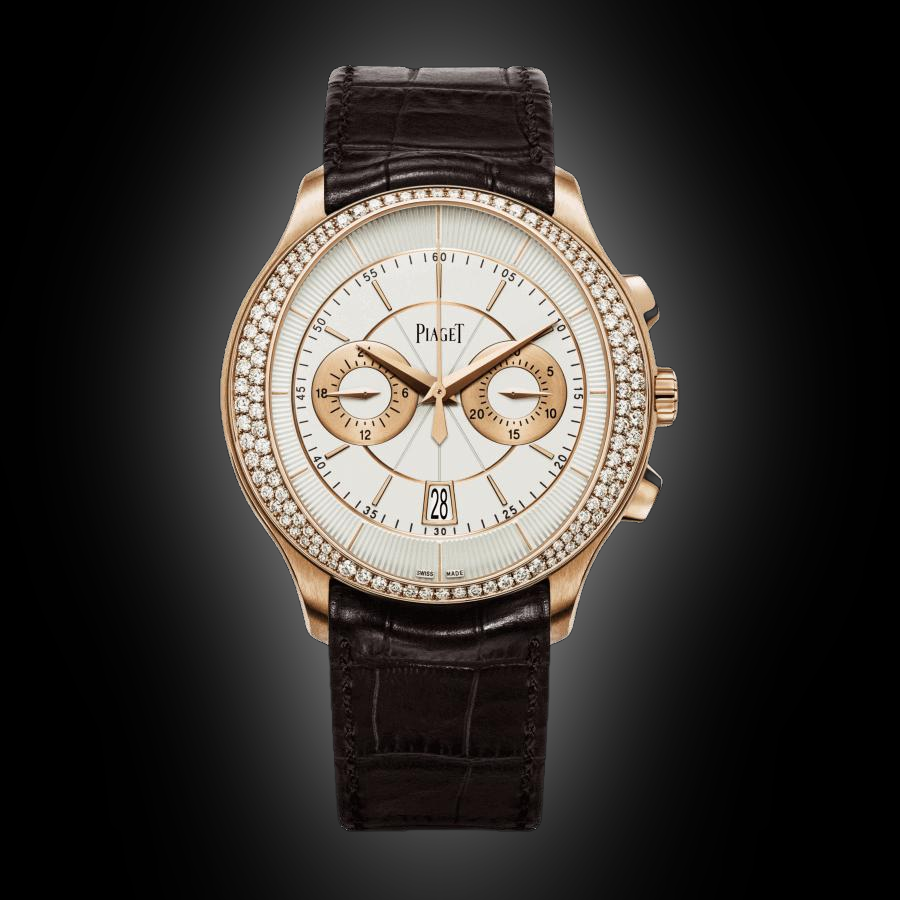 Piaget Gouverneur 39115 Silver Dial, Pink Gold Diamond, 43.0 mm ...