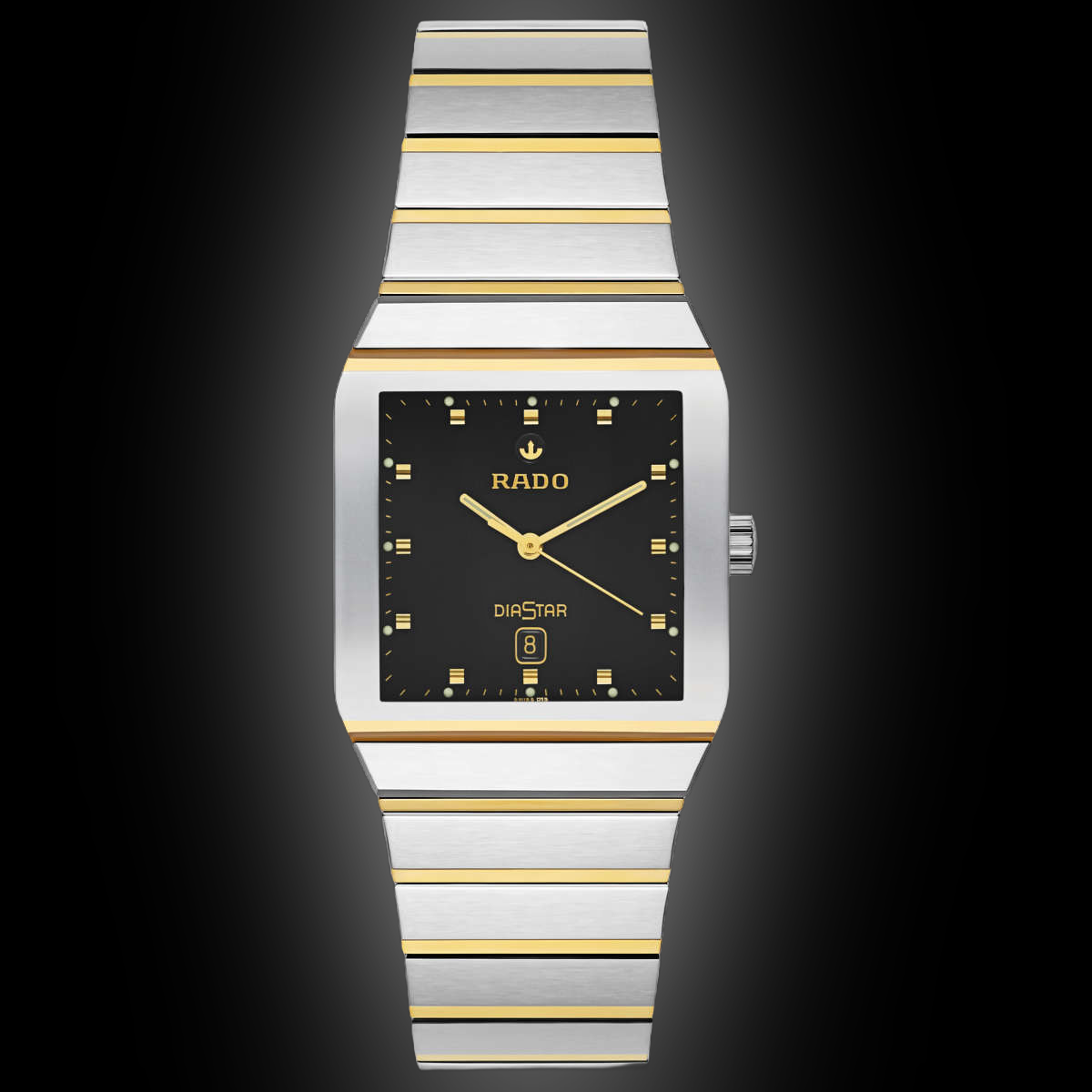 Rado Anatom R10384157 Black Dial, Platinum-Tone Hardmetal, 30.0 m ...