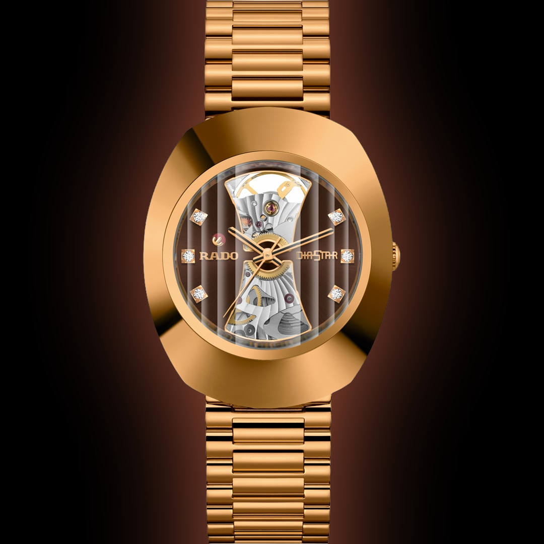 Rado Original 1206 Brown Dial, Stainless Steel, Open Heart, Diastar