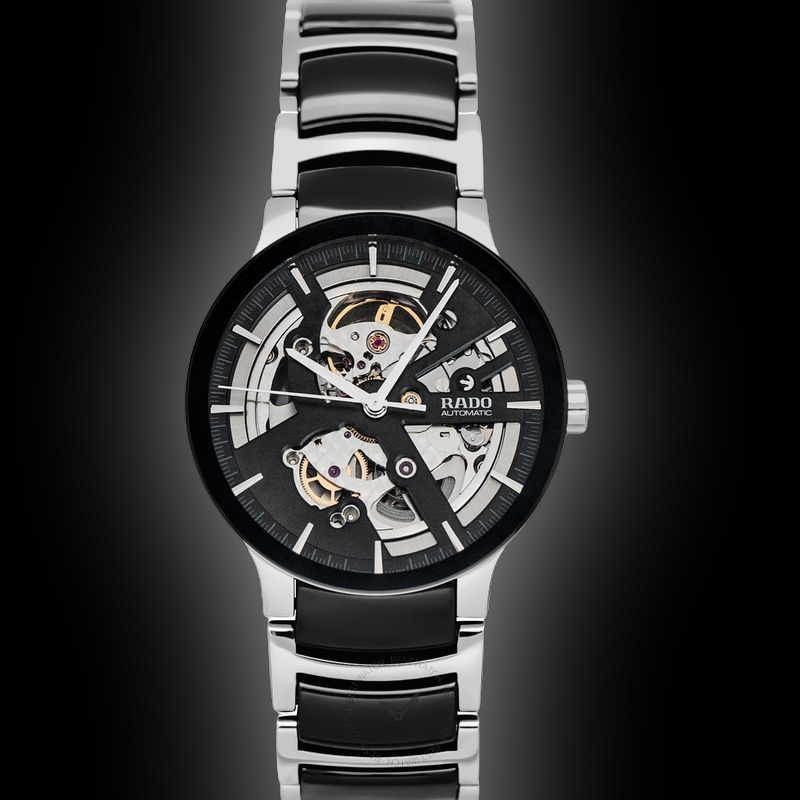 Rado Centrix 3017 Open Heart Black Dial, Stainless Steel, 38.0 mm ...