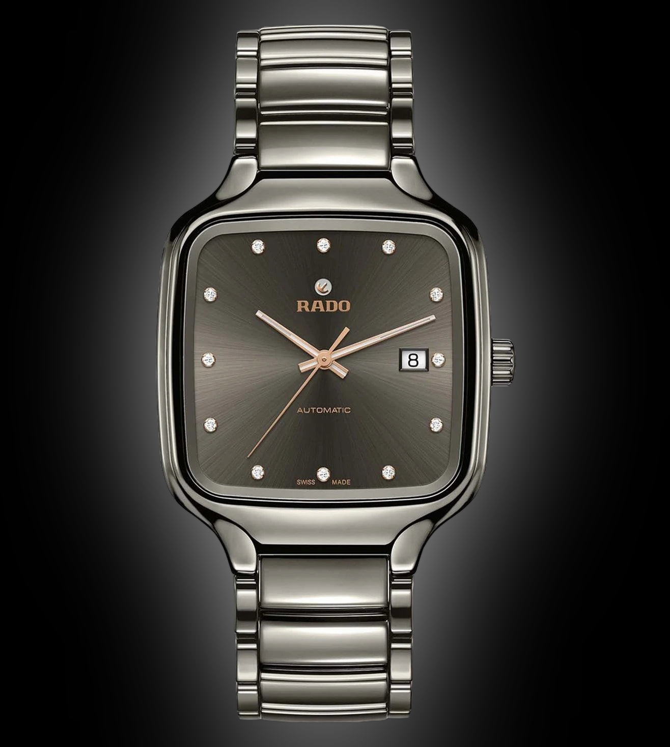 Rado True Square Automatic Diamonds Plasma High-Tech Ceramic Titanium 2707