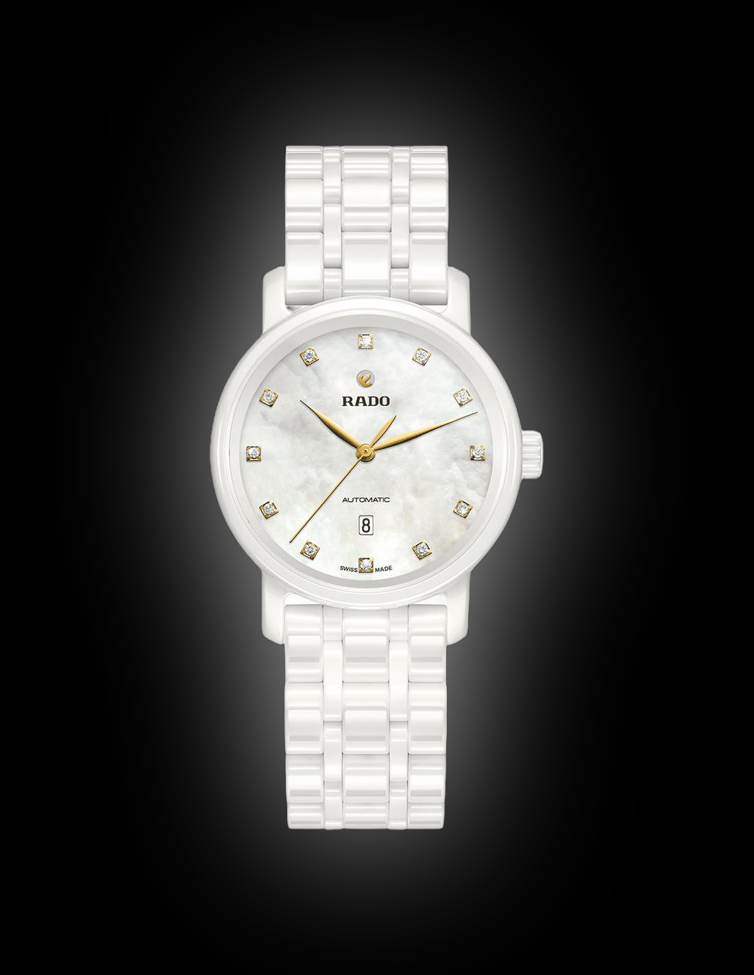 Rado DiaMaster 1404 White Mother-Of-Pearl Dial, High-Tech Ceramic, 33.0 ...
