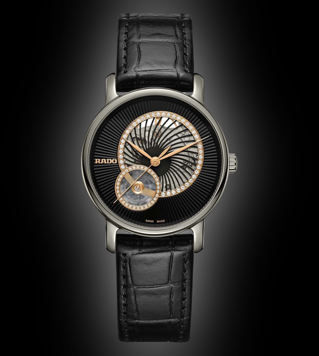 Rado DiaMaster 1405 Open Heart Black Dial, Plasma High-Tech Ceramic ...