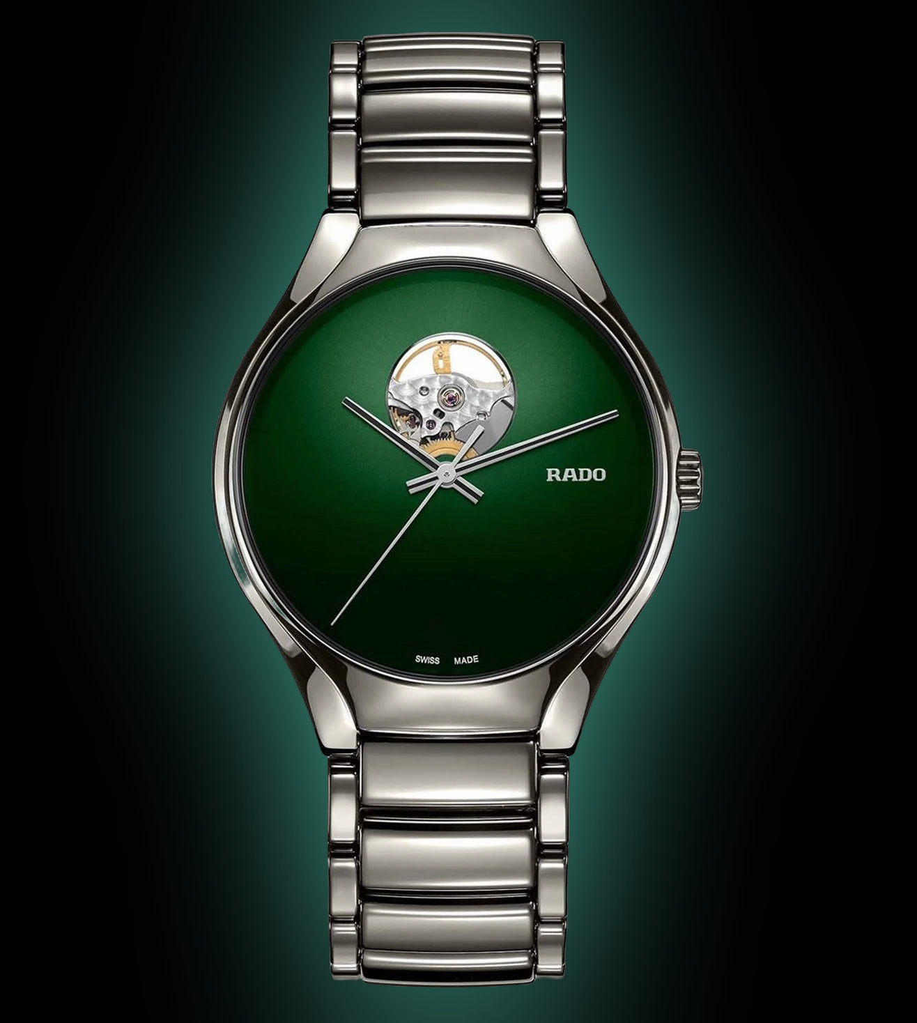 Rado TRUE Round 2710 Green Dial, Plasma High-Tech Ceramic, 40.0 mm, Secret