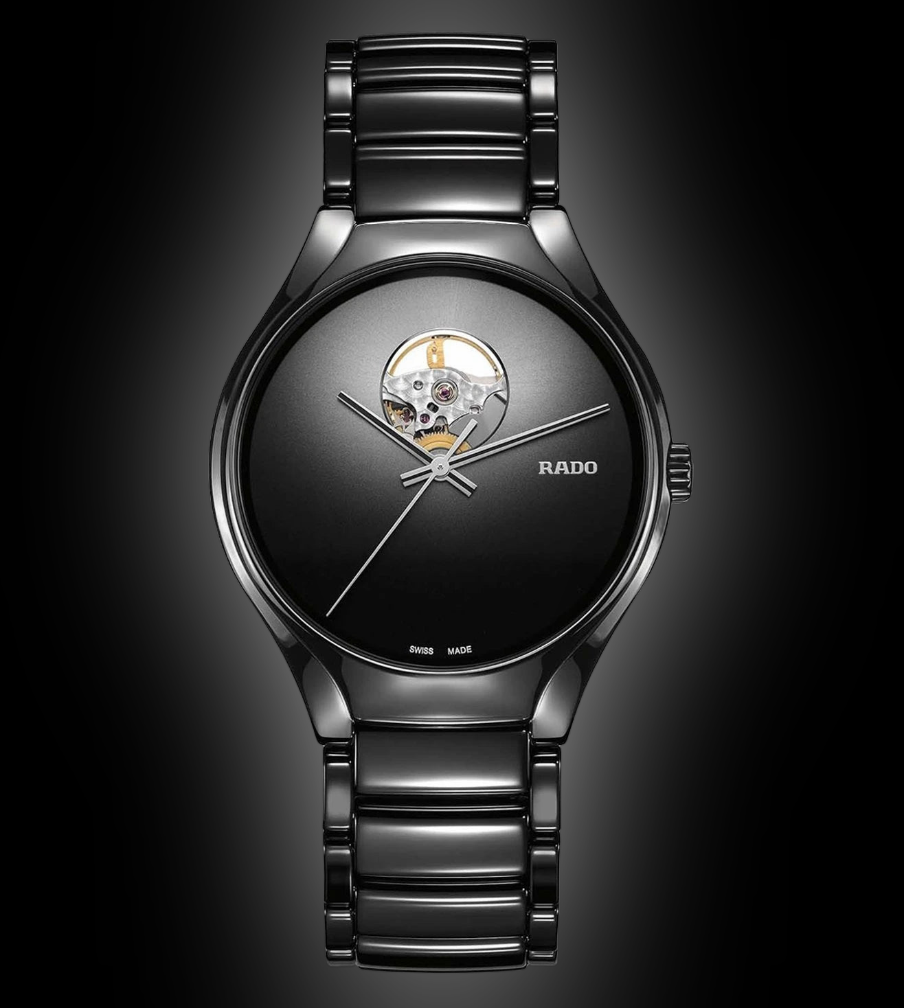 Rado TRUE Round 2710 Black Dial, High-Tech Ceramic, Titanium, 40.0 mm ...