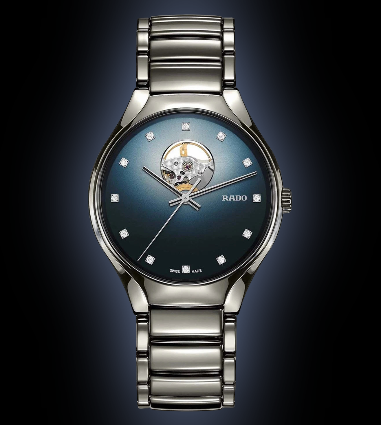 Rado TRUE Round 2710 Blue Dial, Plasma High-Tech Ceramic, 40.0 mm ...