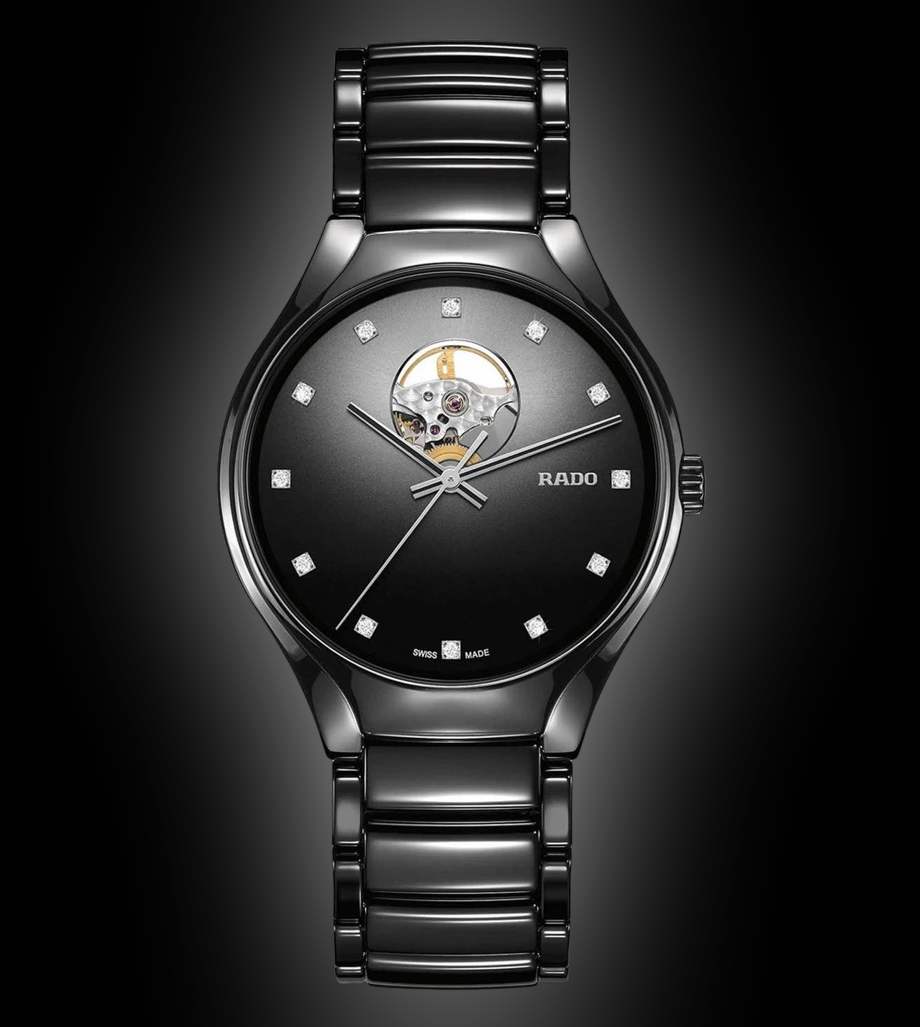Rado TRUE Round 2710 Black Dial, High-Tech Ceramic, Titanium, 40.0 mm ...