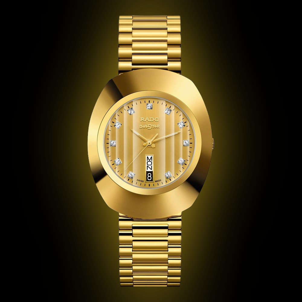 Rado Original 1241 Yellow Gold Dial, Stainless Steel, L, Men's Watch