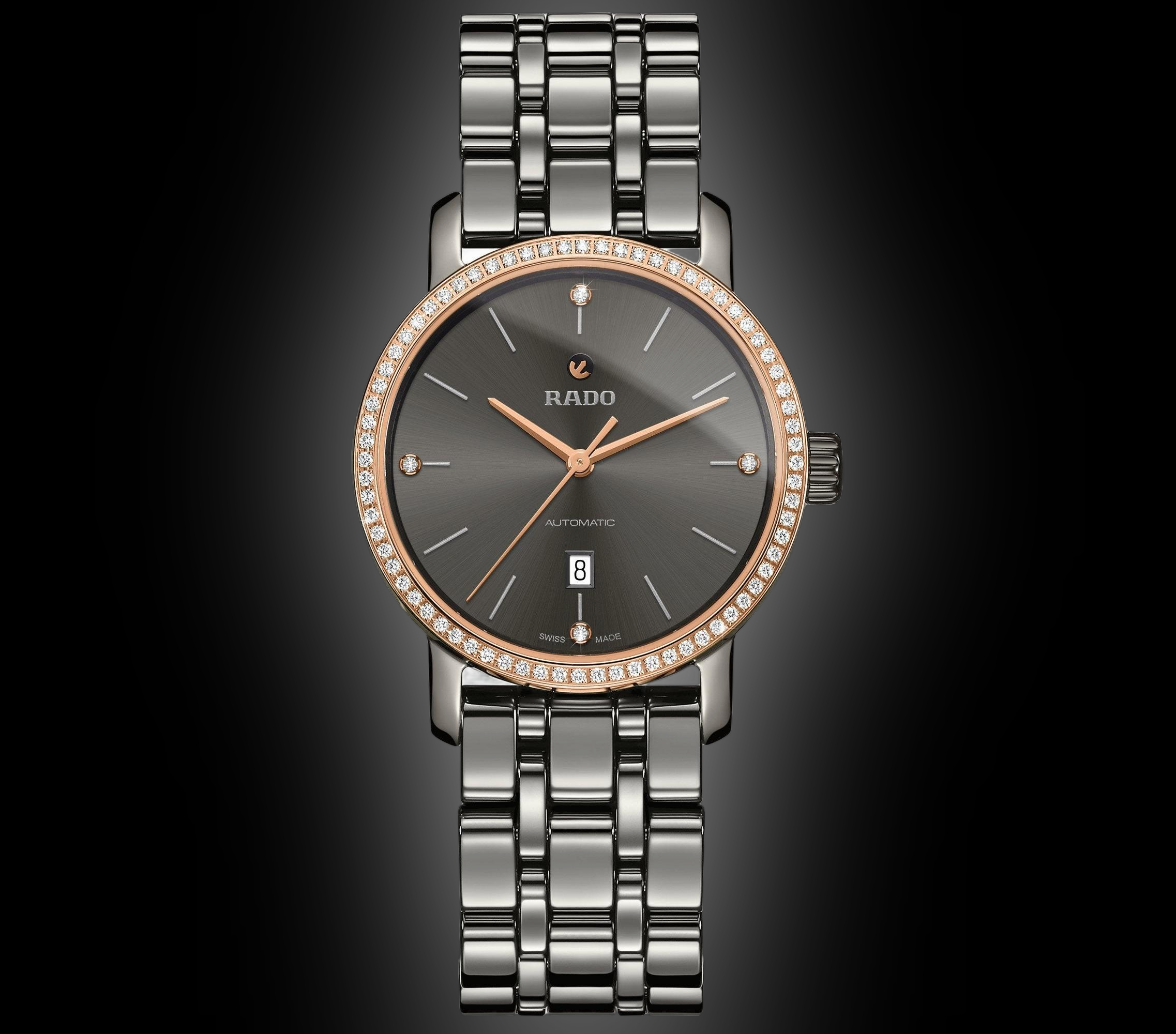 Rado Diamaster Automatic Diamond Grey Dial Ladies Watch 1409