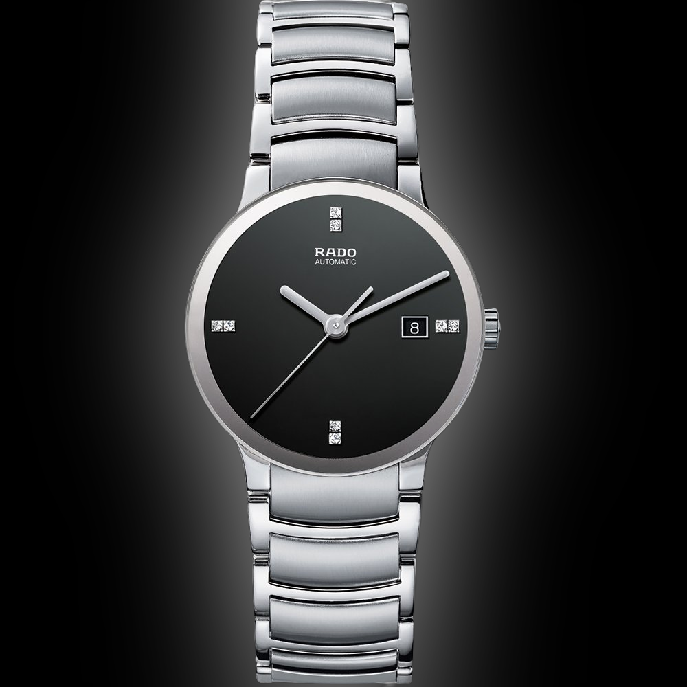 Rado Centrix 3093 Black Dial, Stainless Steel, Jubile, Men's Watch