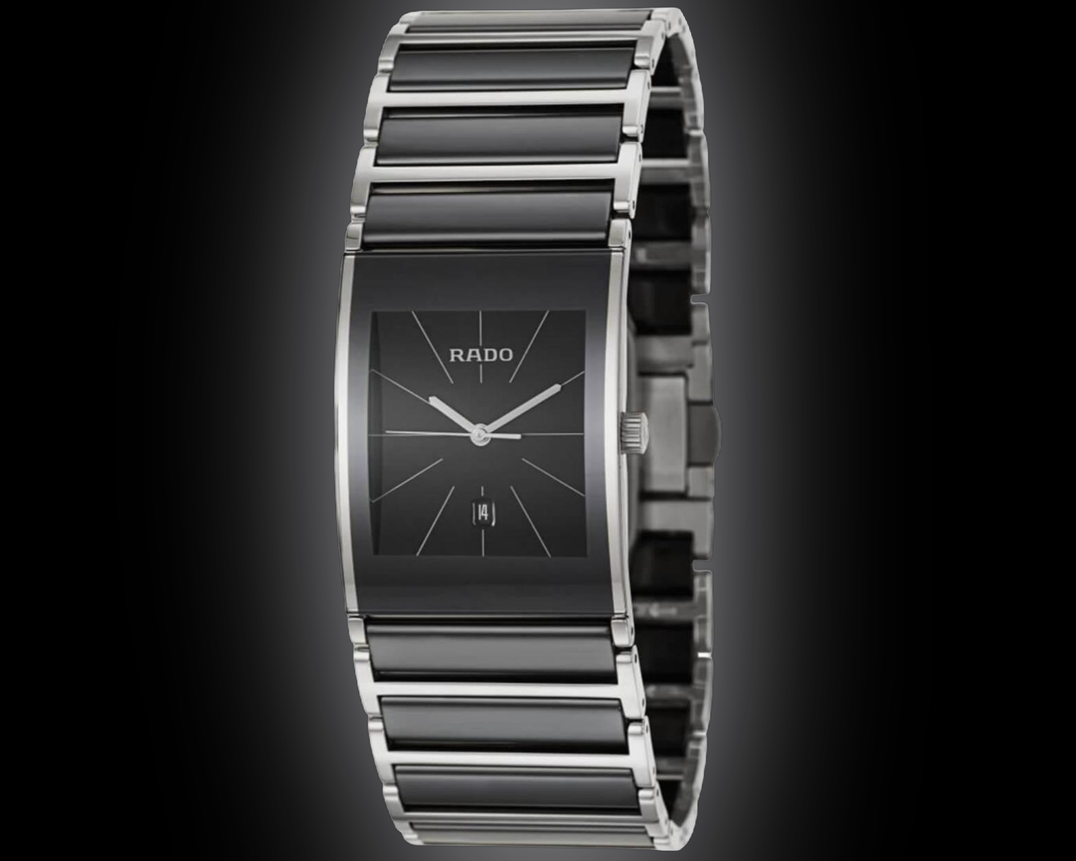 Rado Integral 2078 Black Dial, Stainless Steel, Analog, Men's Watch