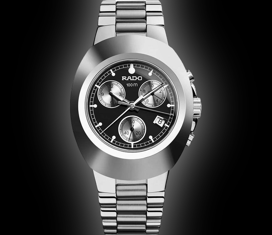 Rado Original 1263 Black Dial, Stainless Steel, Chronograph, Men's Watch