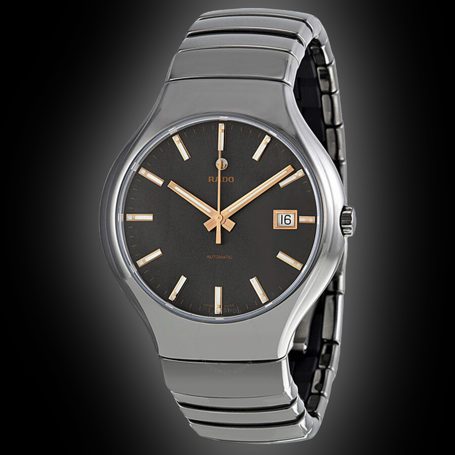 Rado TRUE R27351102 Dark Grey Dial, Platinum-Tone Ceramic, Automatic ...
