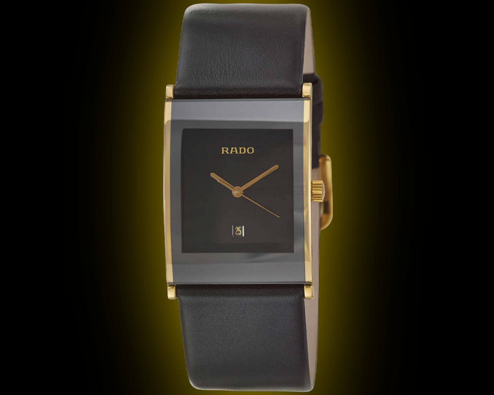 Rado Integral 2078 Black Dial, Stainless Steel, Quartz, Men's Watch