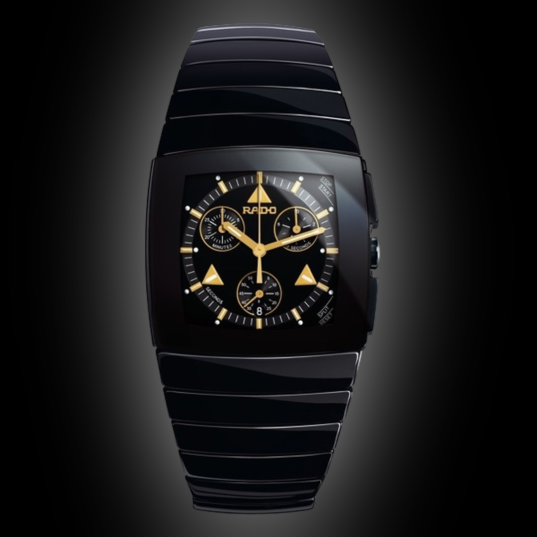 Rado Sintra 1347 Black Dial, Ceramic, Chronograph, Men's Watch