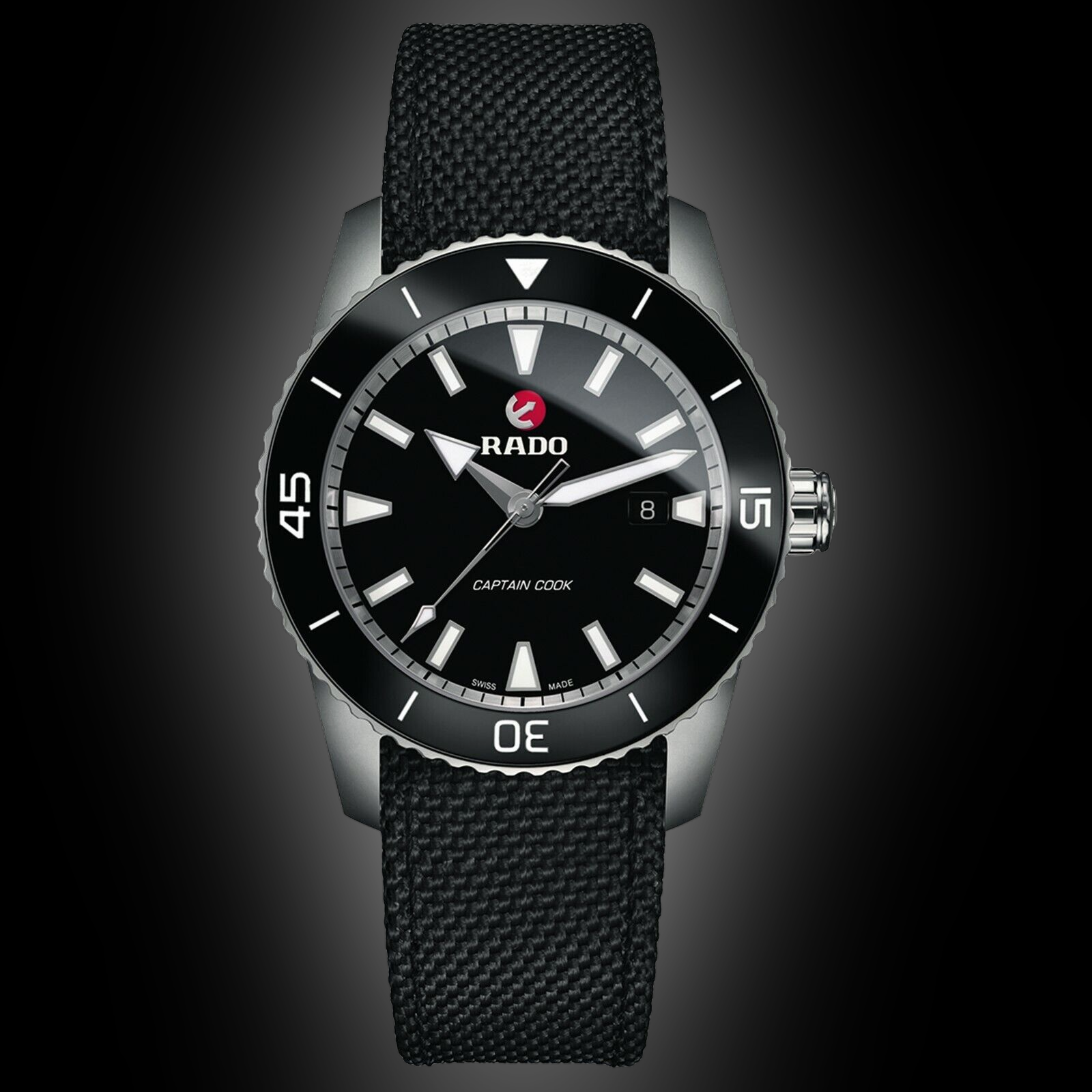 Rado HyperChrome 3250 Black Dial, Hardened Titanium, Captain Cook, Men ...