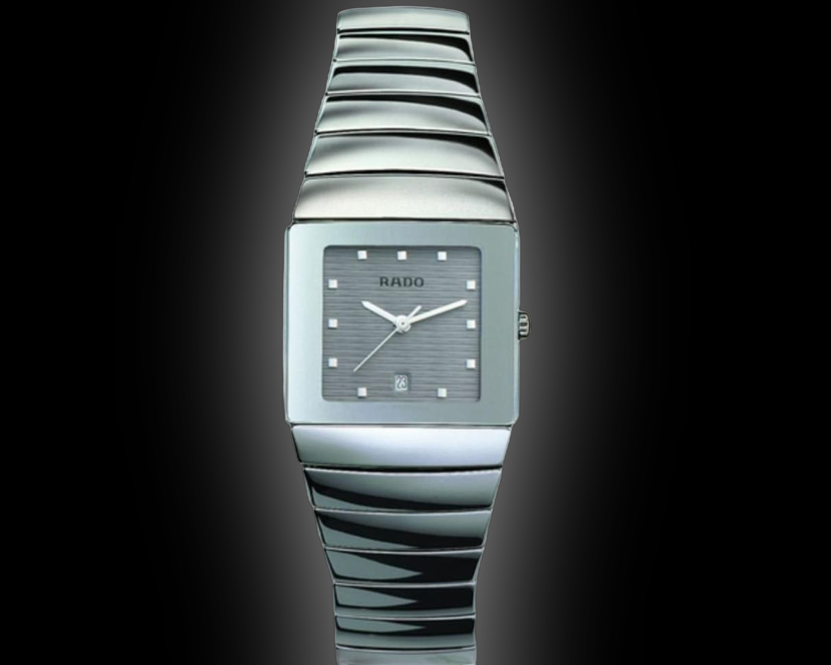 Rado Sintra 1333 Grey Dial, Ceramic, Platinum-Tone, Men's Watch