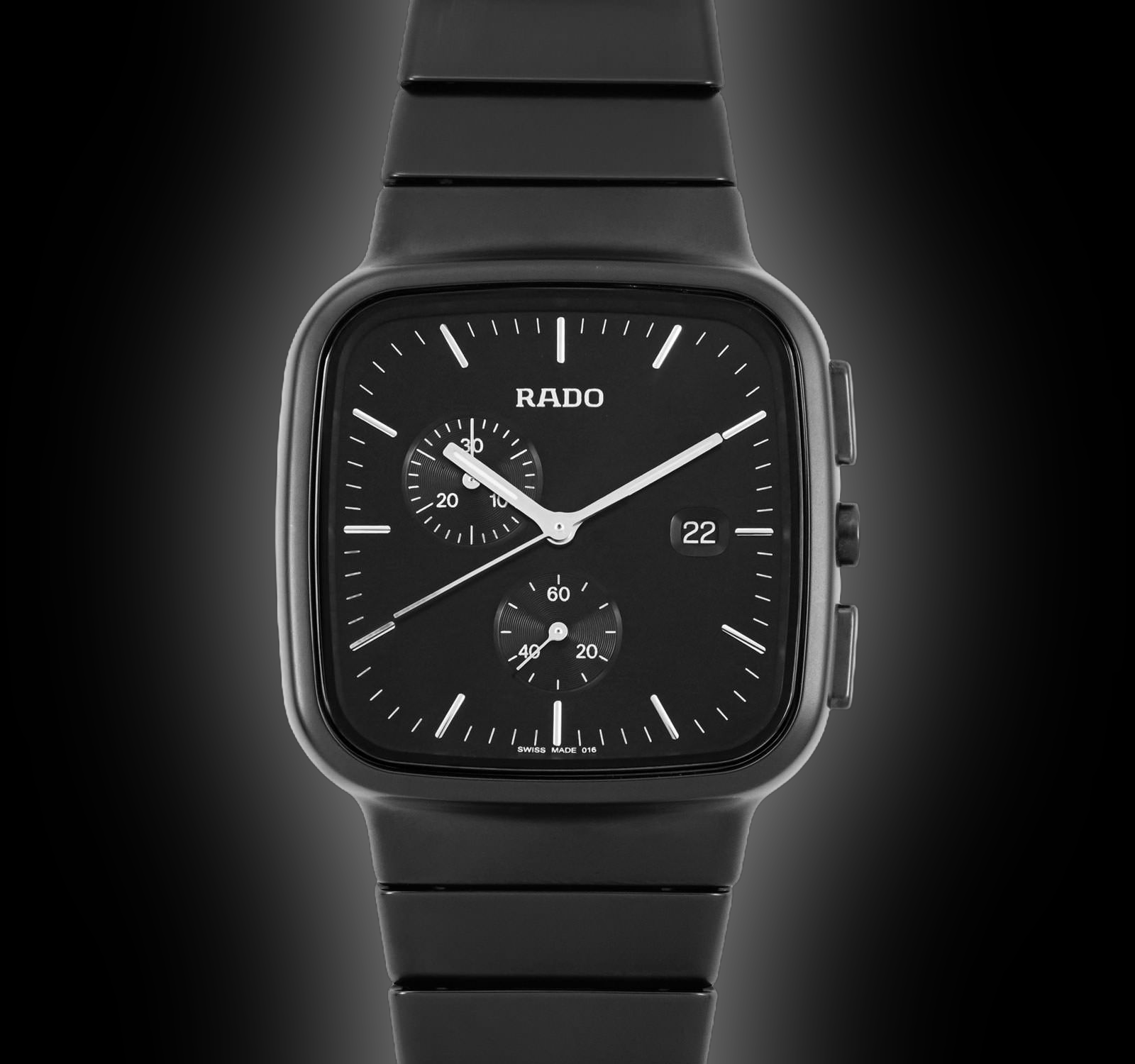 Rado TRUE R5.5 Black Dial Chronograph Ceramica Men's Watch 2888