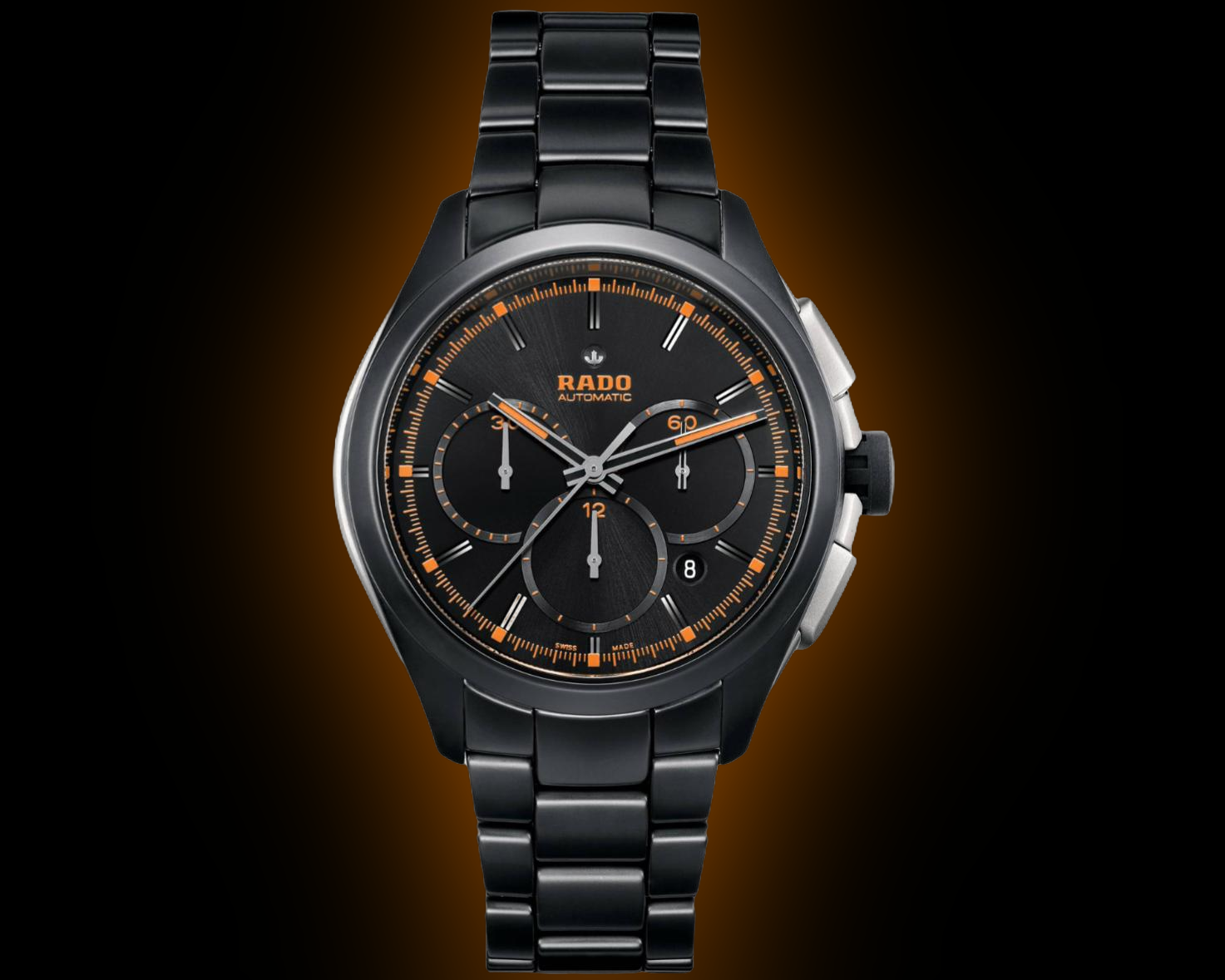 Rado HyperChrome 3252 Black Dial, 45.0 mm, Chronograph, Automatic Men's ...