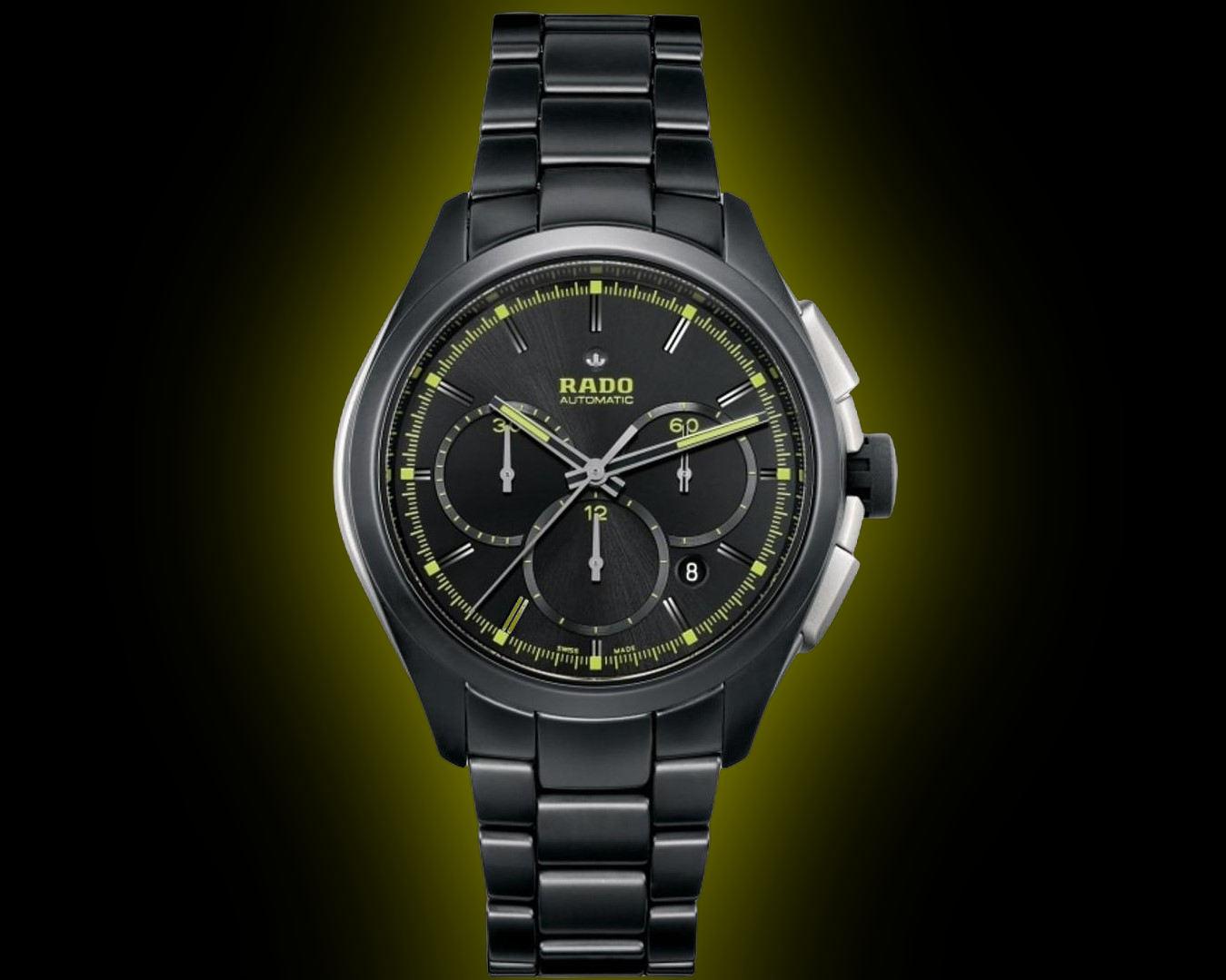 Rado HyperChrome 3252 Black Dial, 45.0 mm, Chronograph, XXL Men's Watch