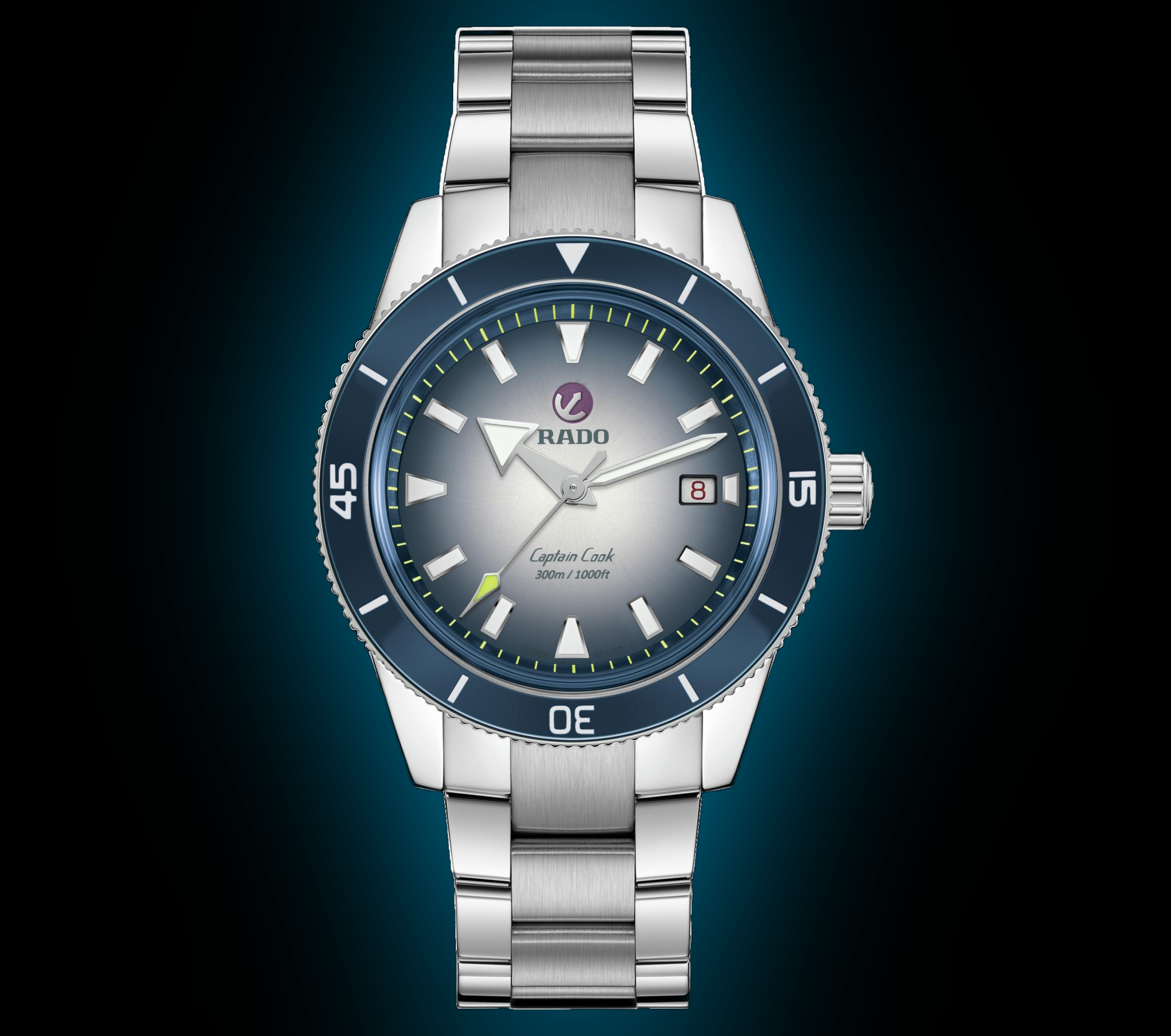 Rado Captain Cook 3215 Blue Dial, Stainless Steel, 42.0 mm, Automatic