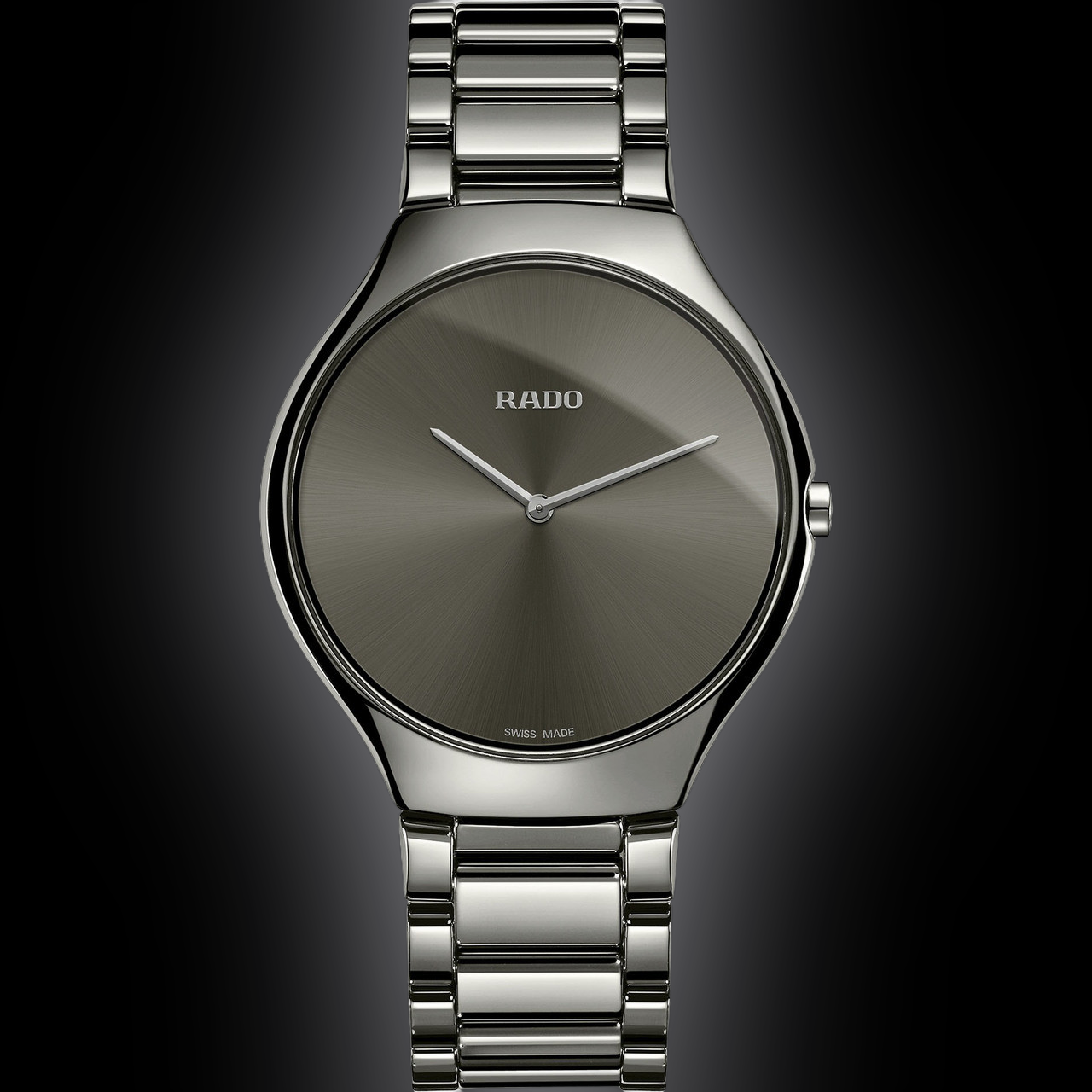 Rado TRUE Round 2795 Grey Dial, Plasma High-Tech Ceramic, Titanium ...