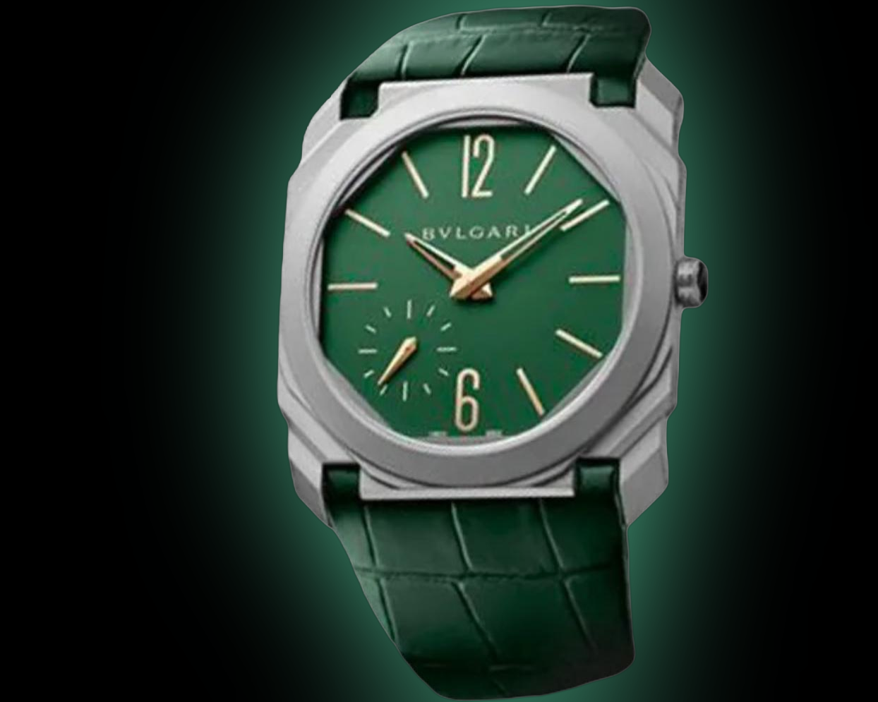 Bulgari Octo Finissimo Green Dial, Titanium, 40.0 mm, Harrods