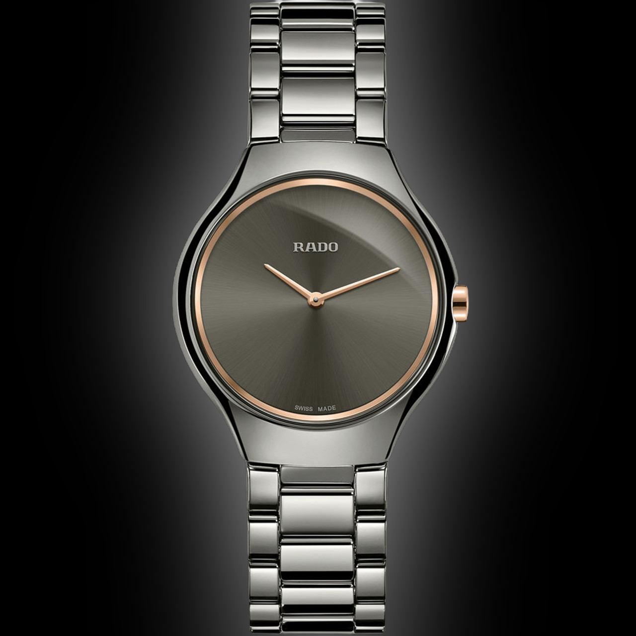 Rado TRUE 2795 Plasma Dial, 30.0 mm, High-Tech Ceramic with Rose Gold ...