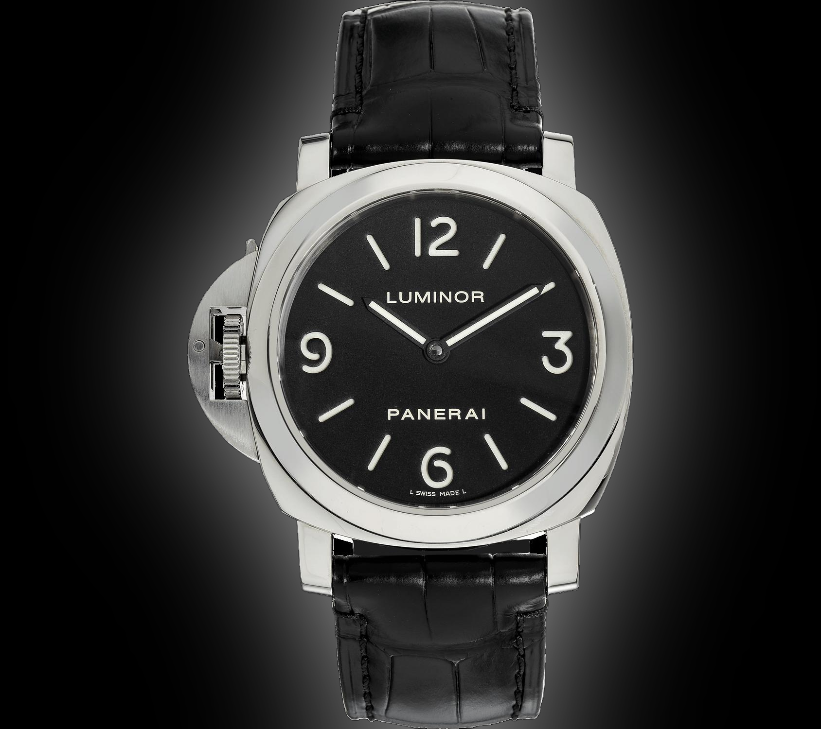 Panerai Luminor Base 00219 Black Dial, Stainless Steel, 44.0 mm, Destro