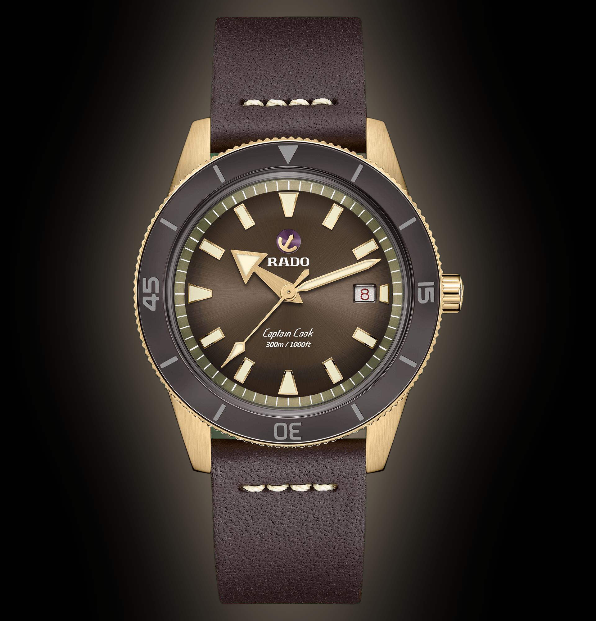 Rado Captain Cook 3250 Brown Dial, Titanium, Bronze, Automatic