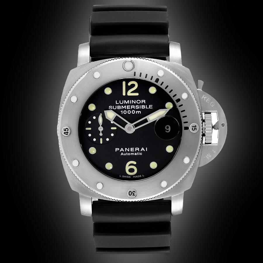 Panerai Submersible 00239 Black Dial, Stainless Steel, 44.0 mm, Destro ...