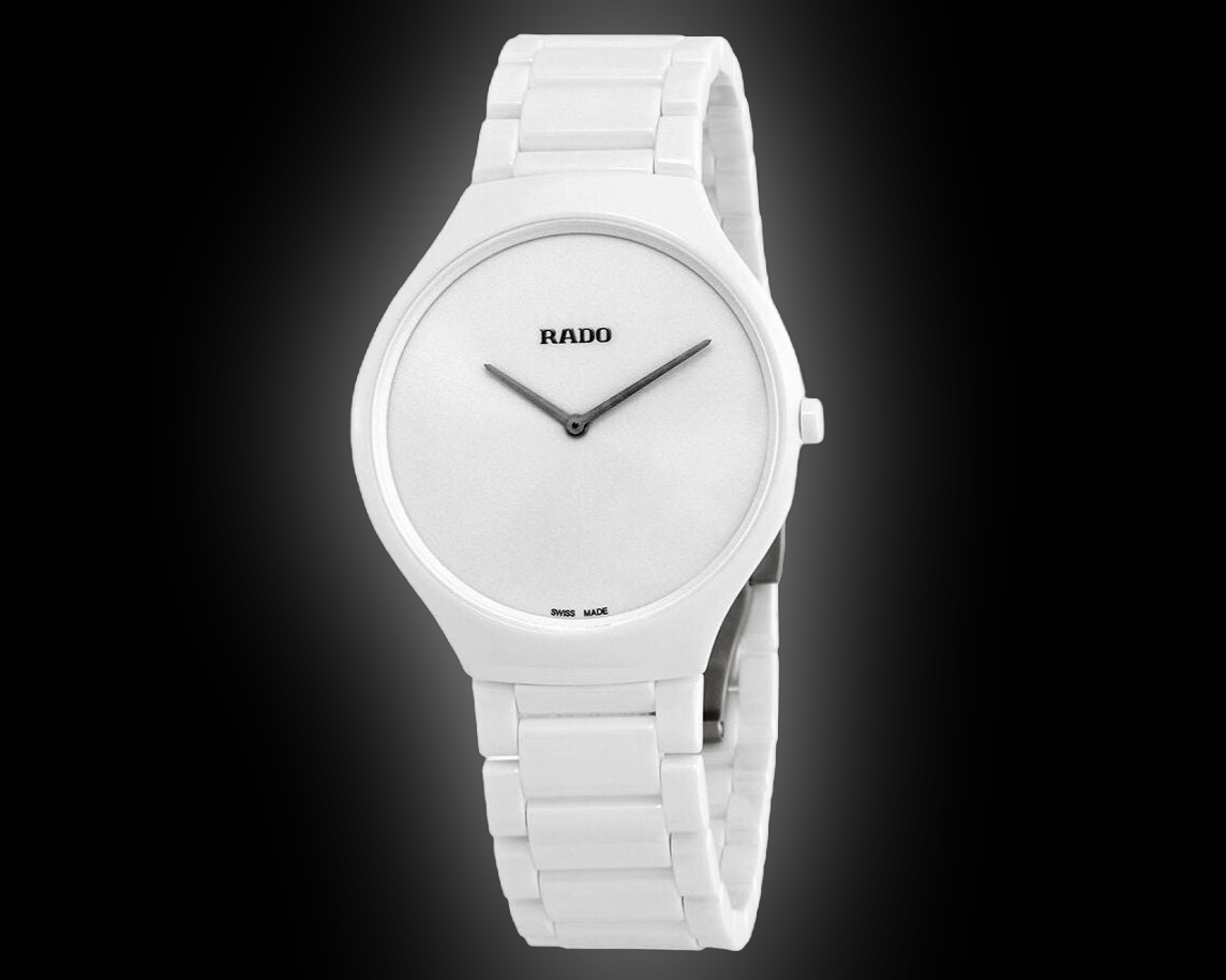 Rado TRUE 2795 White Dial, High-Tech Ceramic, Thinline, Ladies Watch