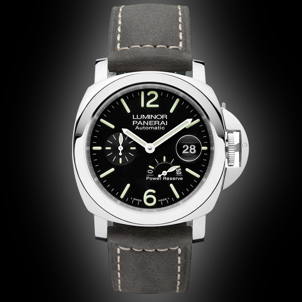 Panerai Luminor Power Reserve 01090 Black Dial, Stainless Steel, 44.0 ...
