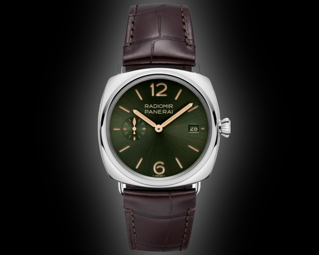 Panerai Radiomir Quaranta 01573 Green Dial, Polished Steel, 40.0 mm ...