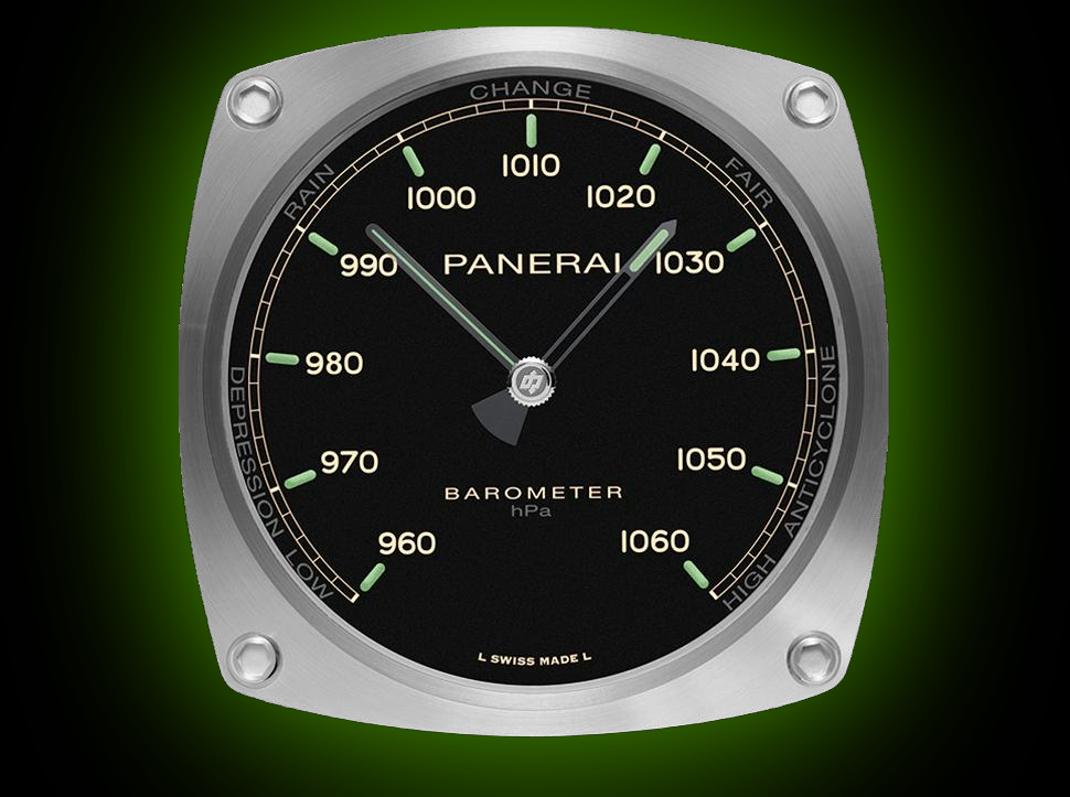 Panerai Clocks & Instruments 00582 Black Dial, Stainless Steel, 200.0 ...