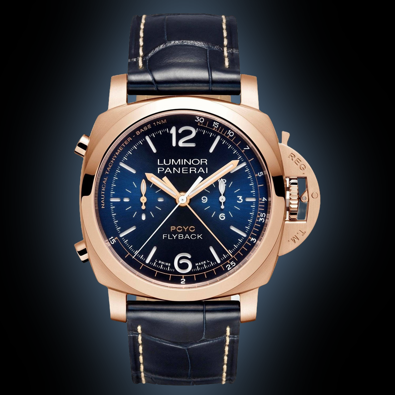 Panerai Luminor 1950 01020 Blue Dial, Red Gold, 44.0 mm, Pcyc