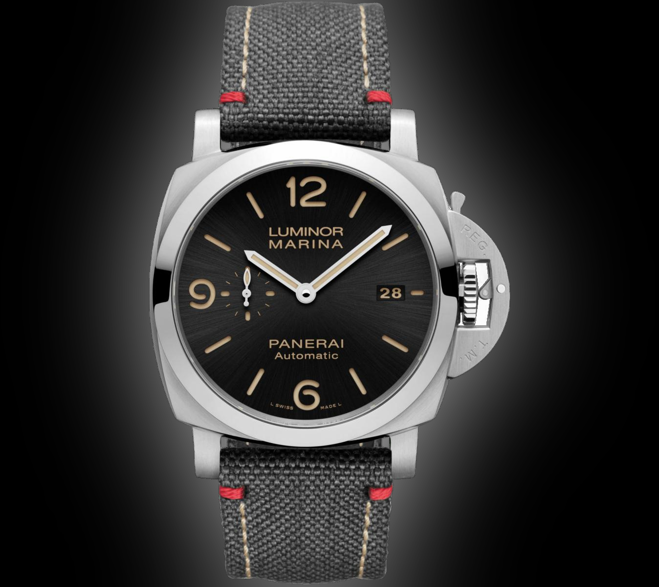Panerai Luminor 1950 01025 Black Dial, Stainless Steel, 44.0 mm, Roma