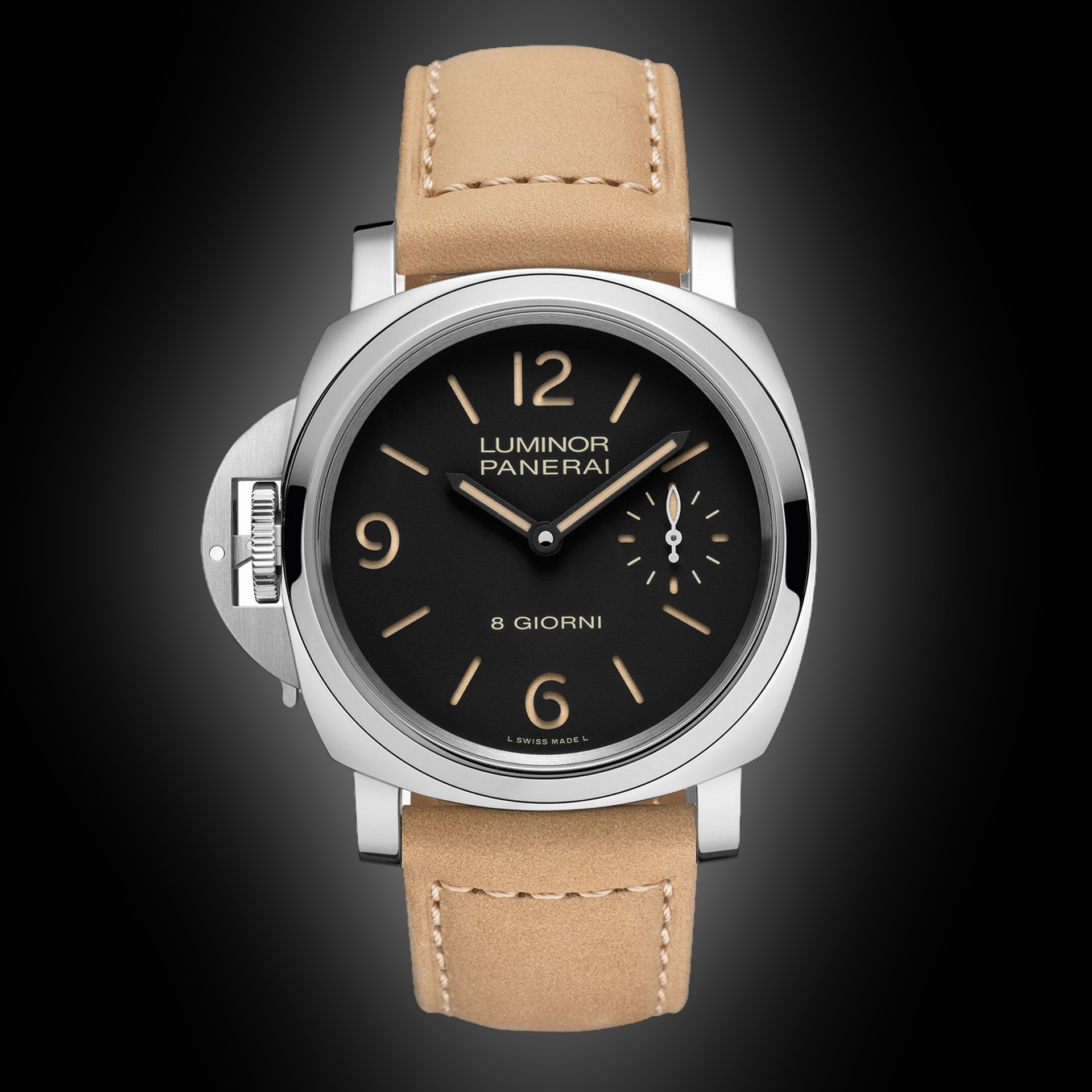 Panerai Luminor 01655 Black Dial, Polished Steel, 44.0 mm, Destro Otto ...
