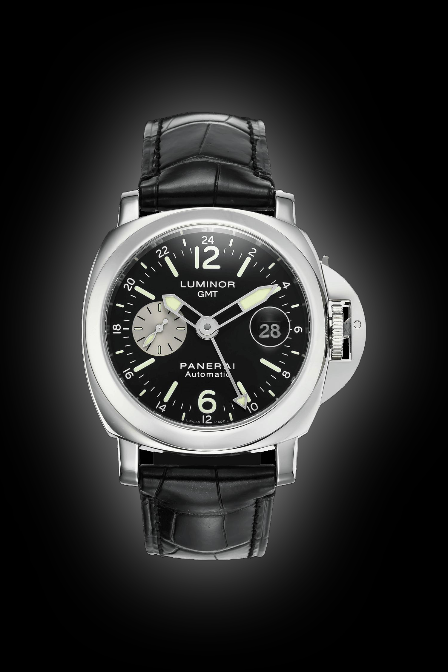 Panerai Luminor 00088 Black Dial, Stainless Steel, GMT Automatic, Acciaio