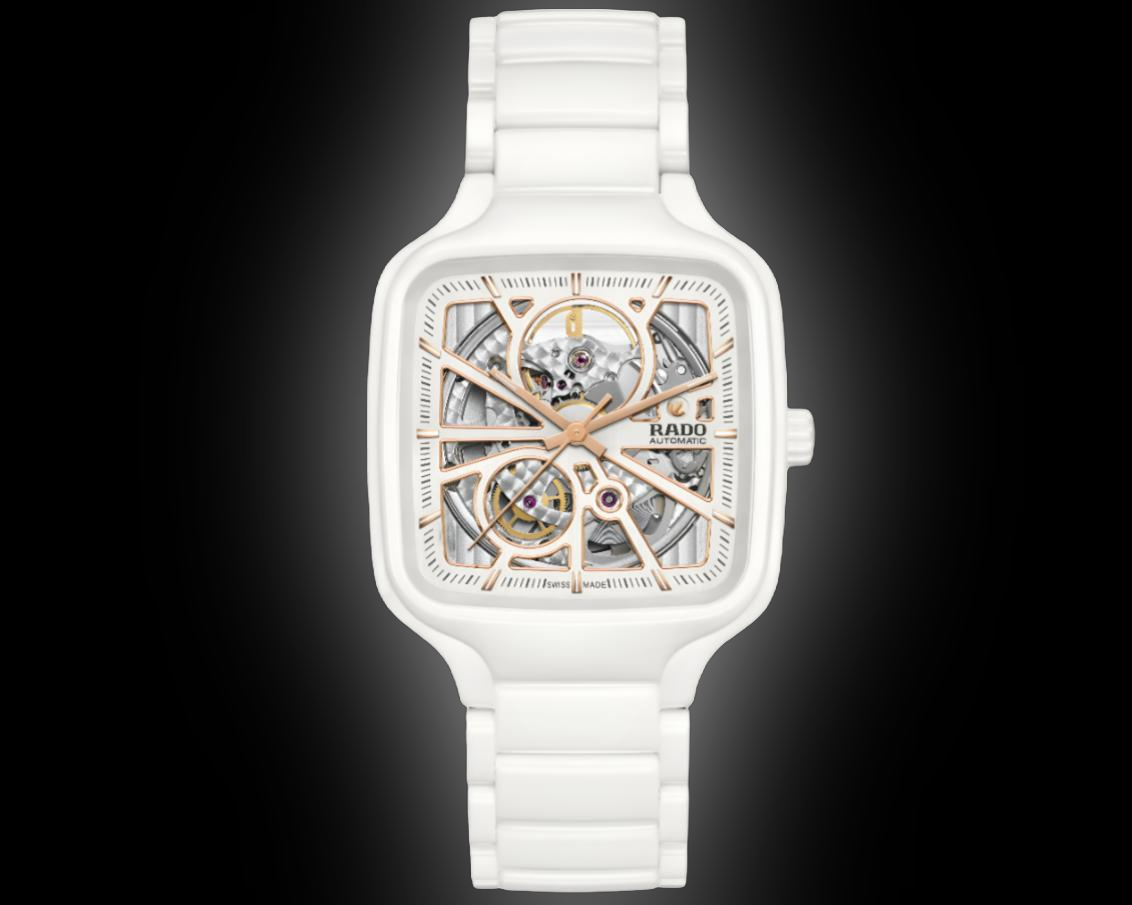Rado TRUE Square 2707 White Dial, High-Tech Ceramic, 38.0 mm, Automatic ...