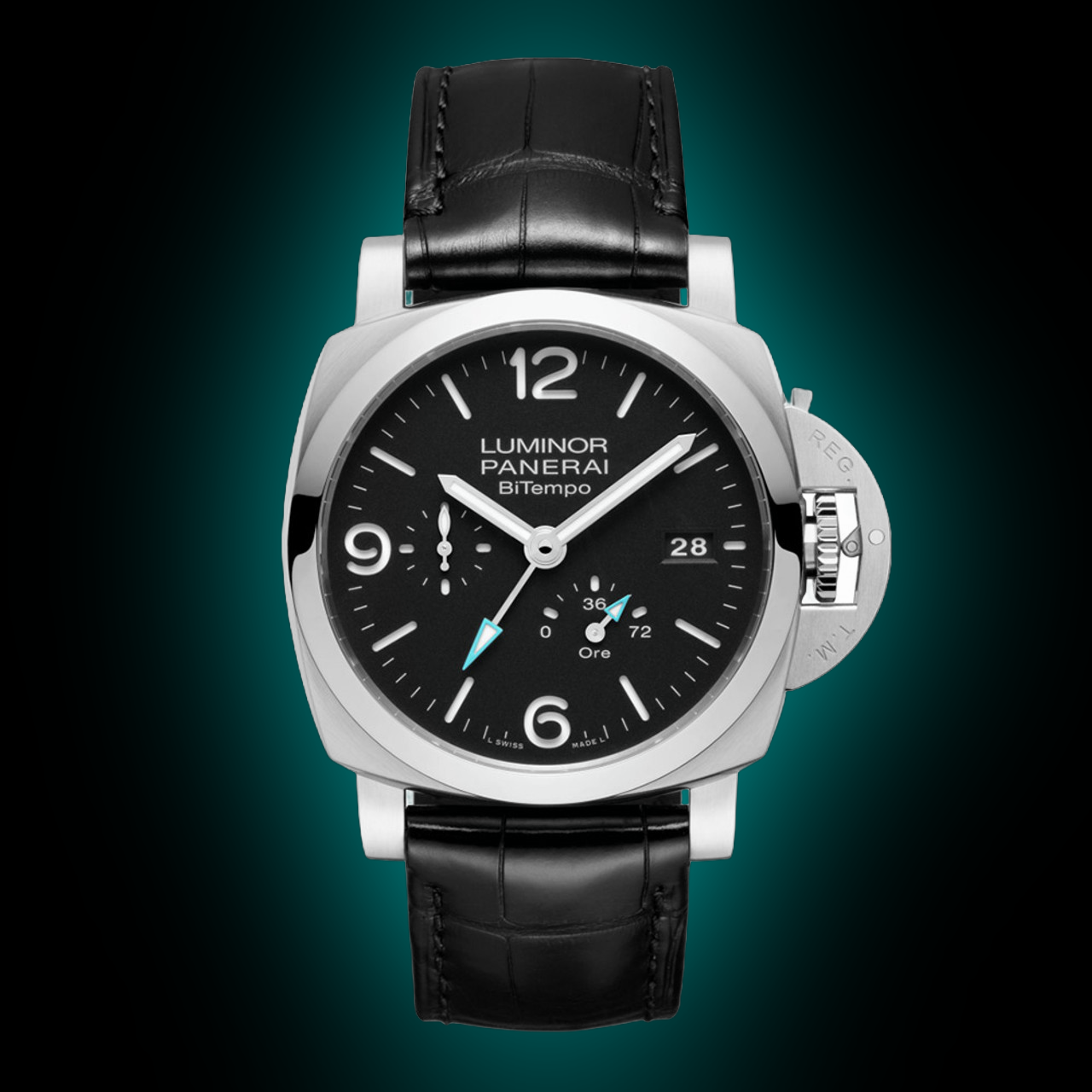 Panerai Luminor Power Reserve 01360 Black Dial, Stainless Steel, 44.0 ...