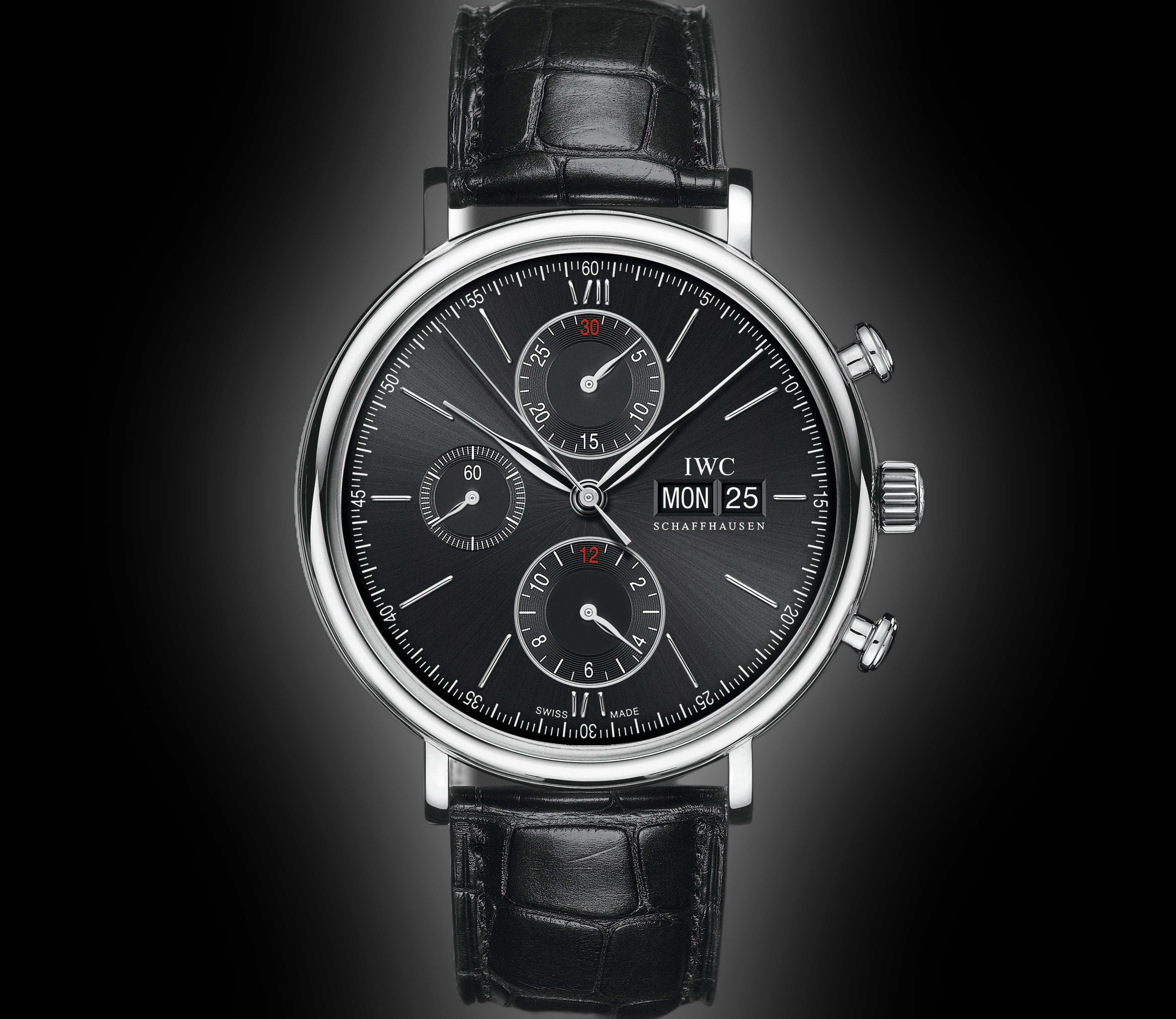 IWC Portofino 3910 Black Dial, Stainless Steel, 42.0 mm, Chronograph