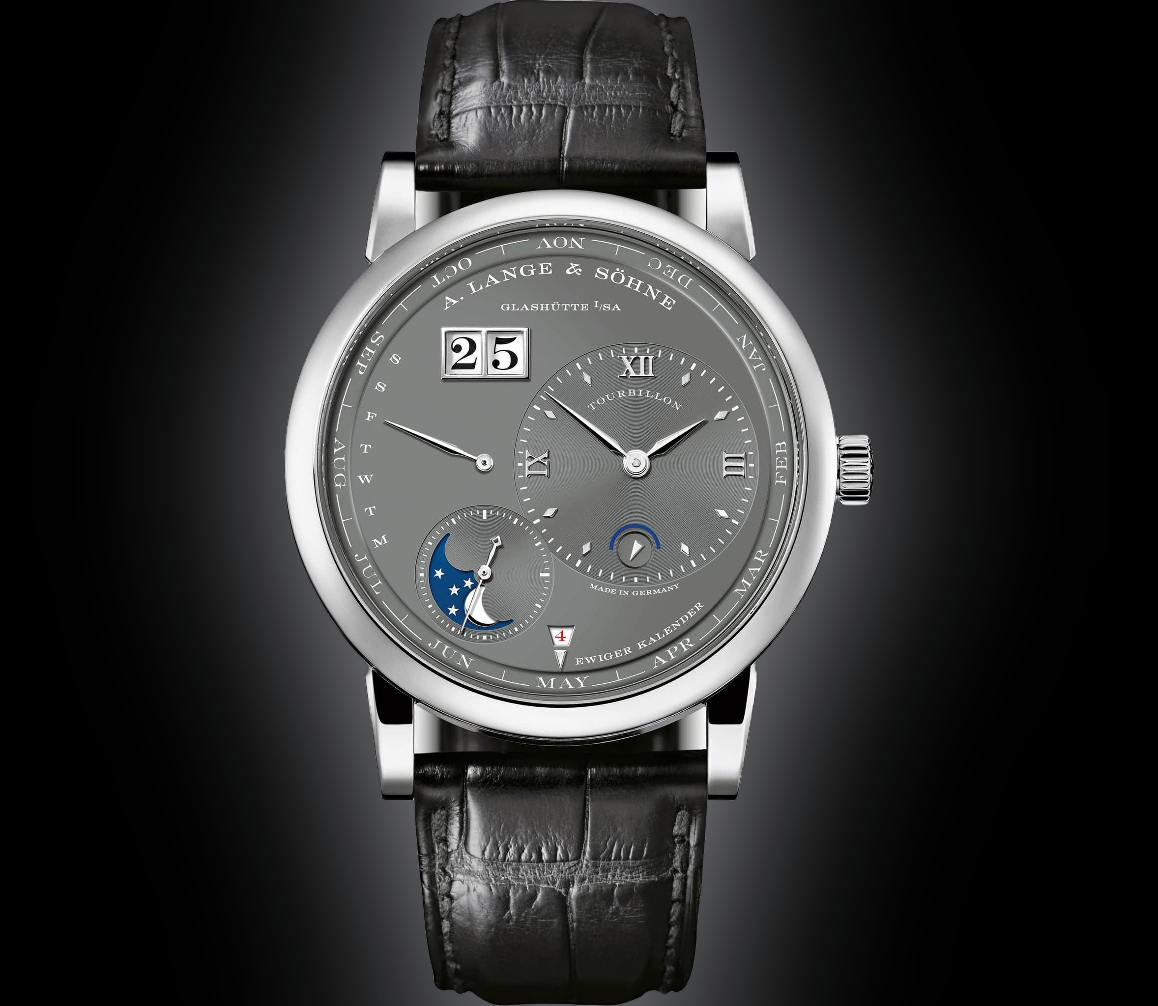 A. Lange & Söhne Lange 1 720 Grey Dial, 18 Carat White Gold, Tourbillon ...