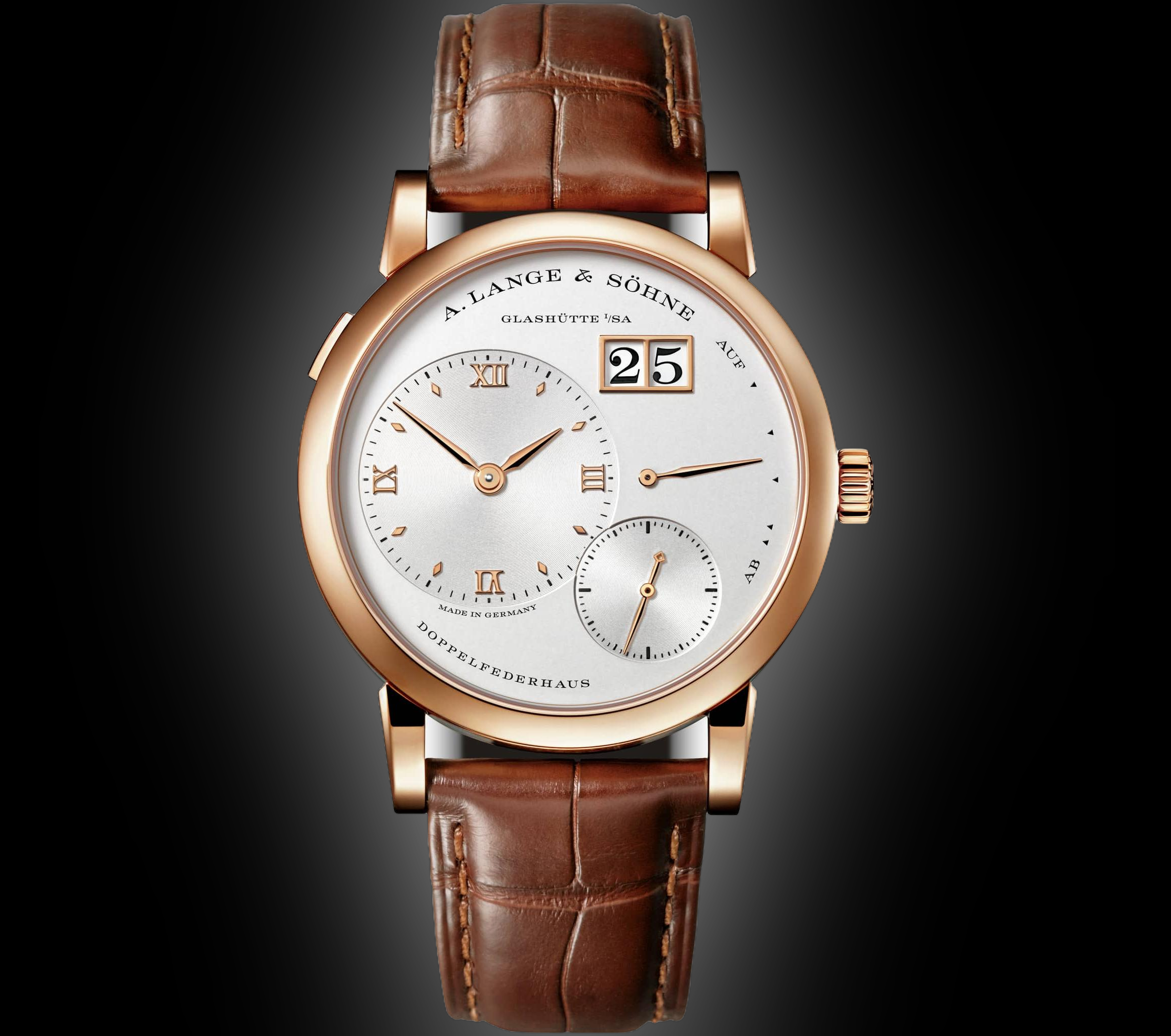 A. Lange & Söhne Lange 1 191 Argenté Dial, 18 Carat Pink Gold, Manual ...