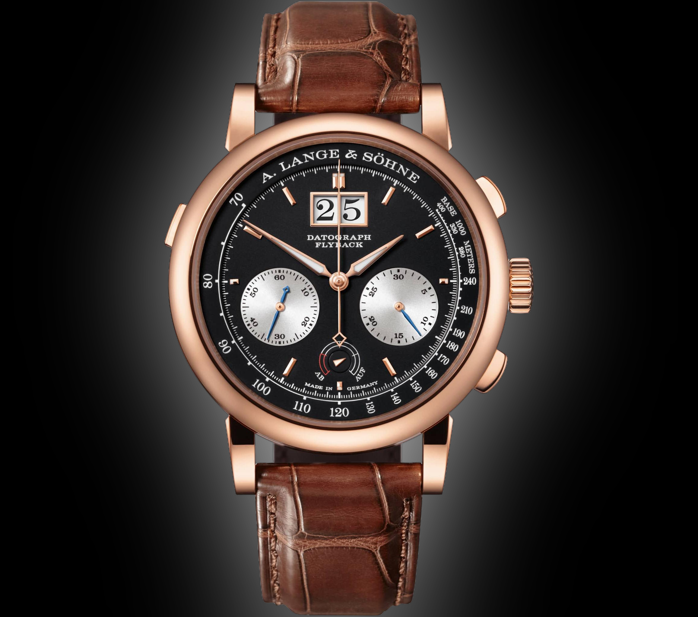 A. Lange & Söhne Saxonia 405 Black Dial, 18 Carat Pink Gold, Up/Down ...