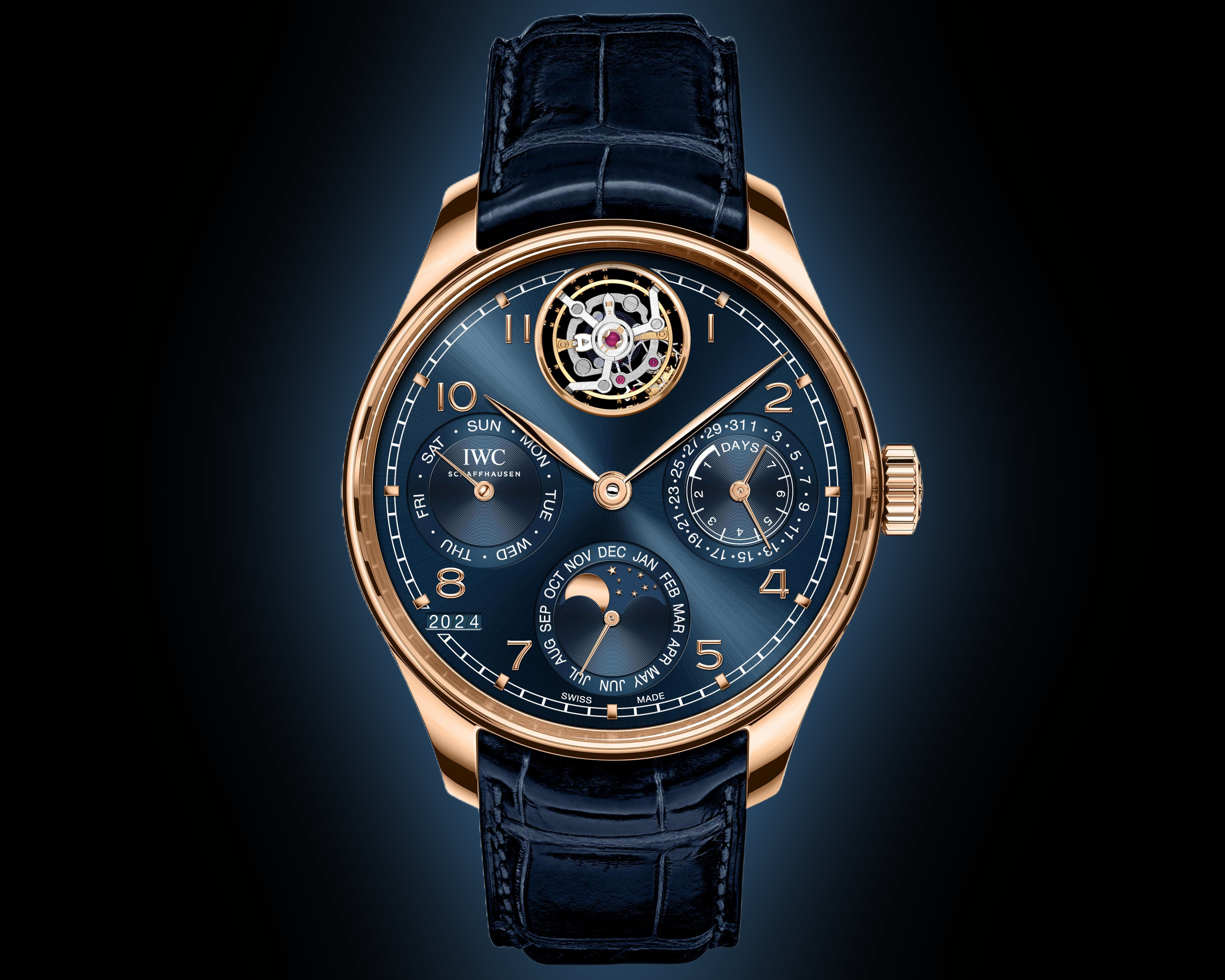 IWC Portugieser 5045 Blue Dial, 18 ct Armor Gold®, 45.0 mm, Perpetual ...