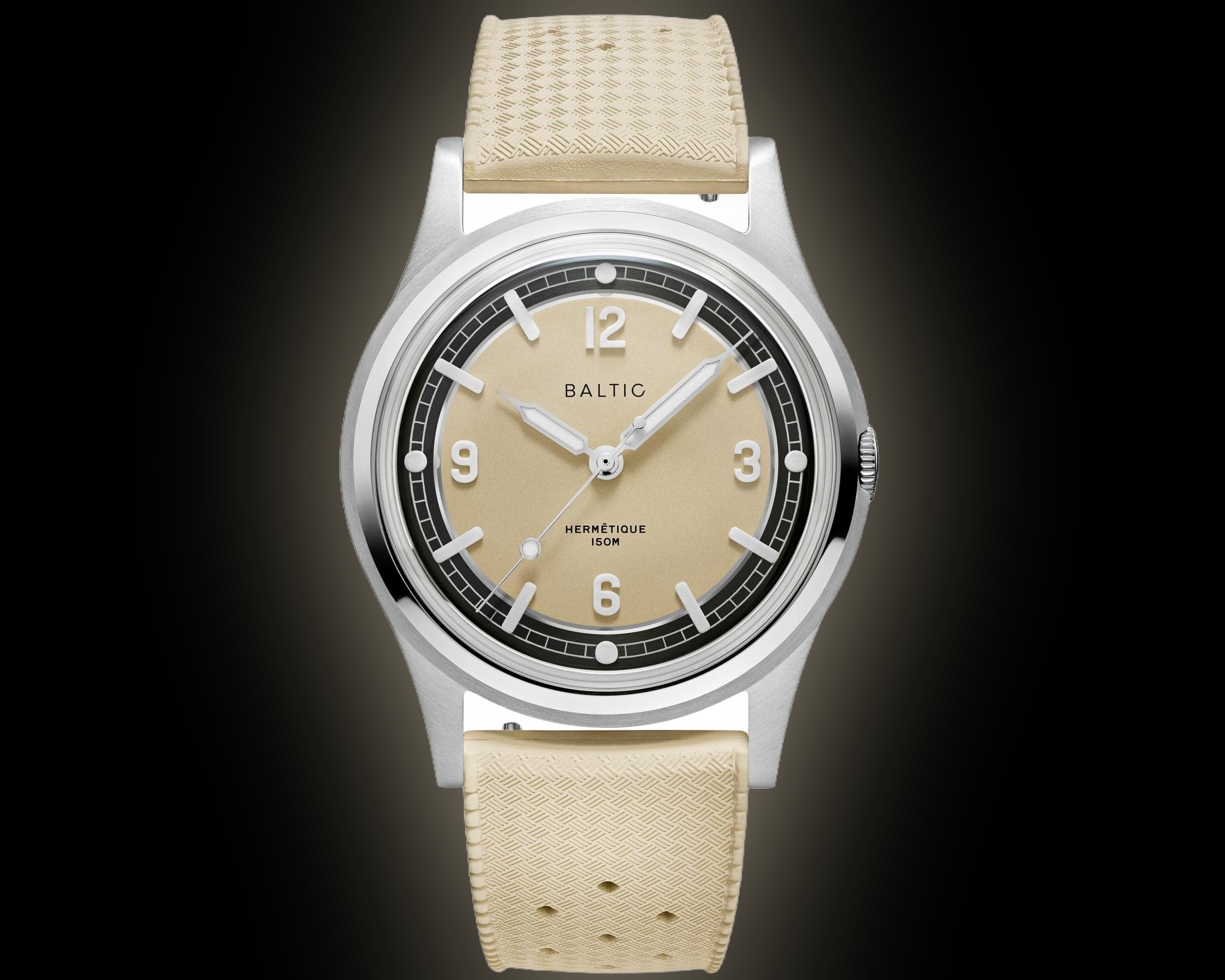 Baltic Watches Hermetique Beige Dial, Stainless Steel, 37.0 mm, Tourer